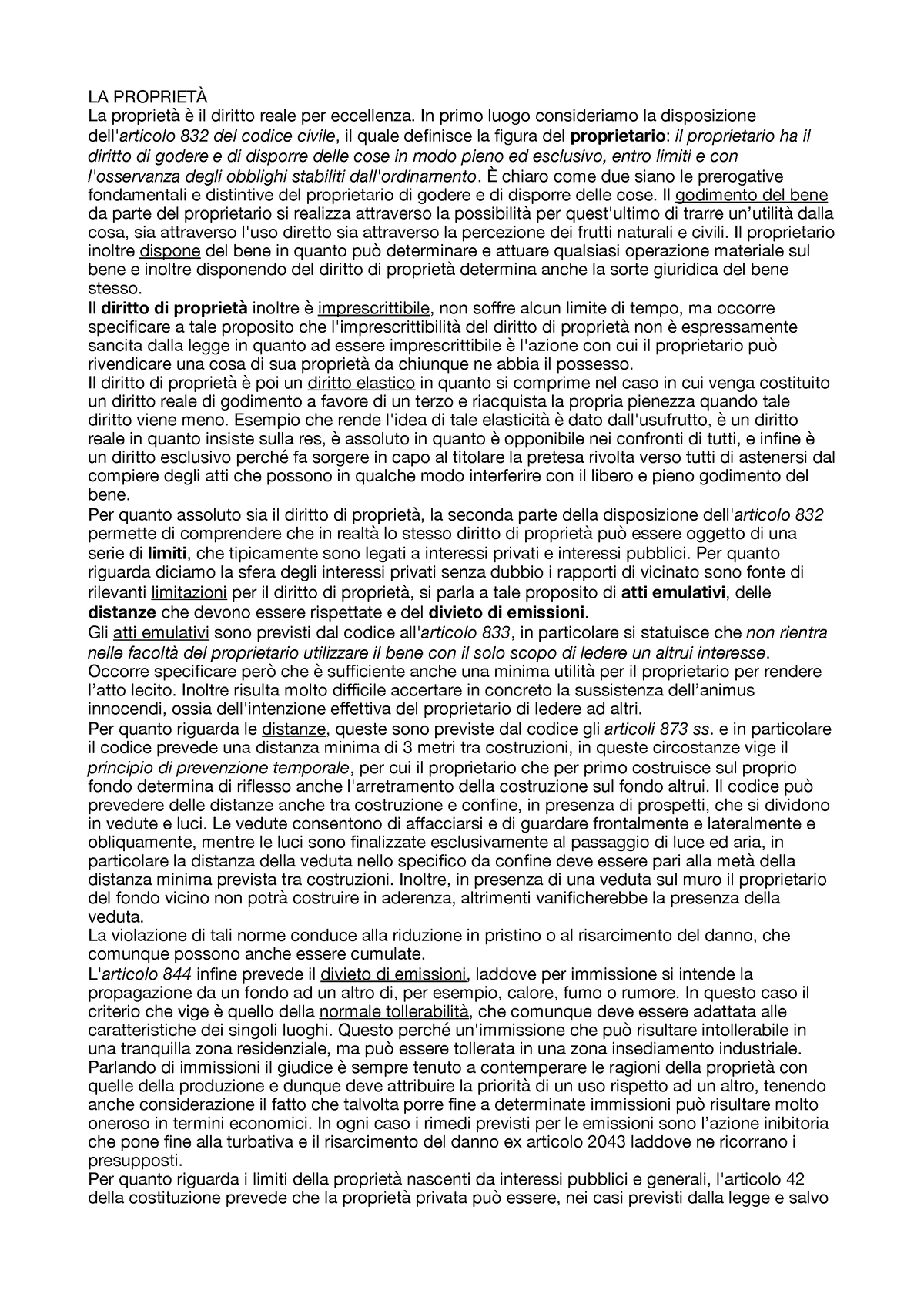 Diritto Privato La Proprietà La ProprietÀ La Proprietà è Il Diritto