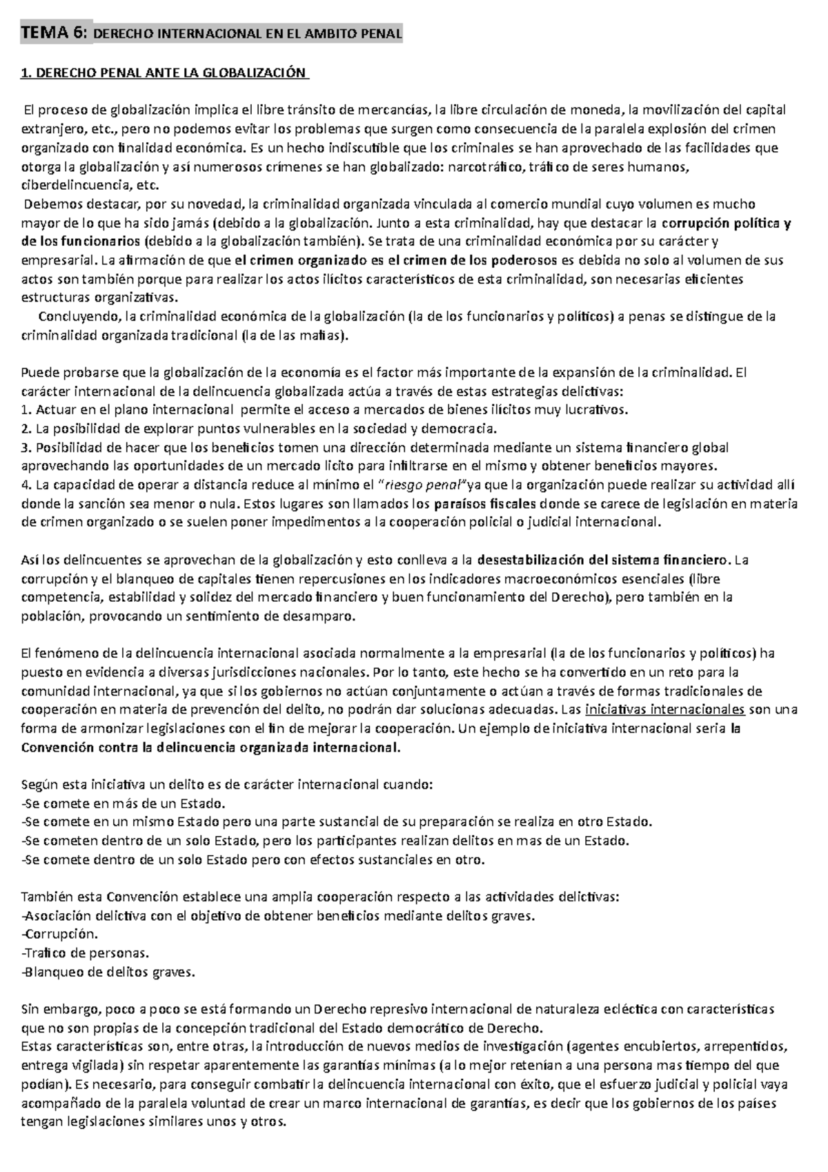 Tema 6 El Derecho Penal En El Ambito Internacional Tema 6 Derecho