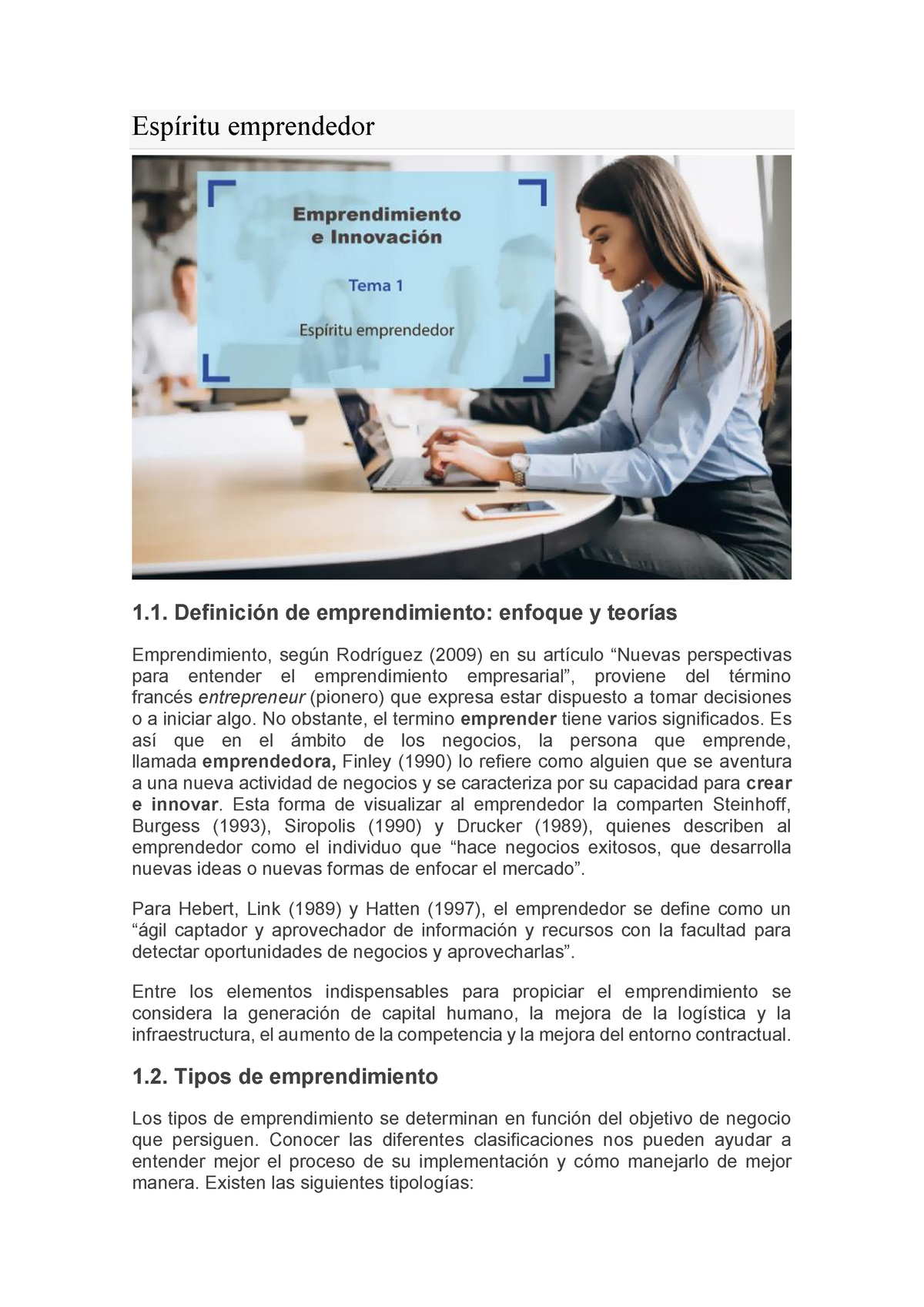 Empre Todo Espíritu Emprendedor 1 Definición De Emprendimiento