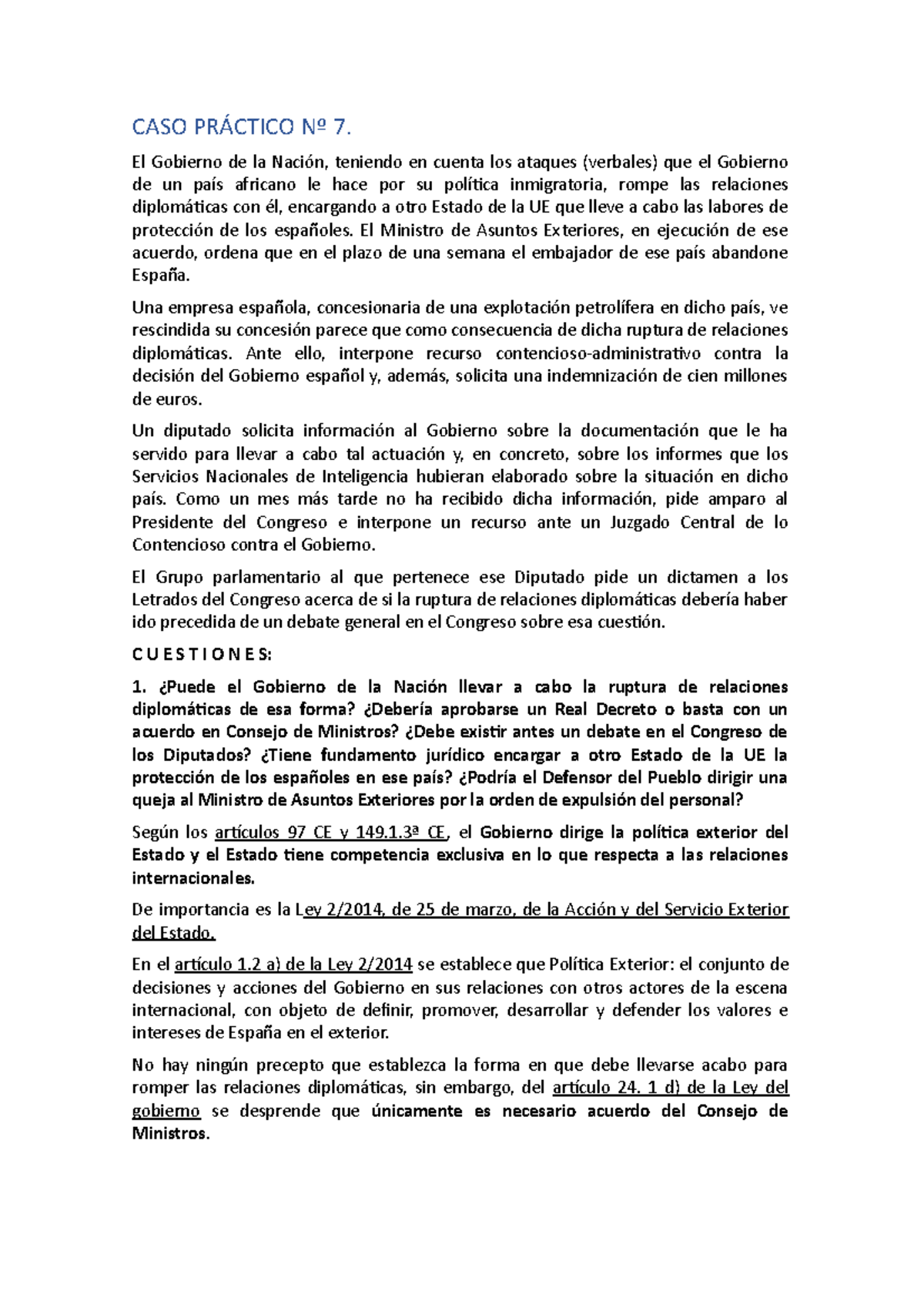 Caso Práctico Nº 7 Caso Práctico Resuelto Caso PrÁctico Nº 7 El