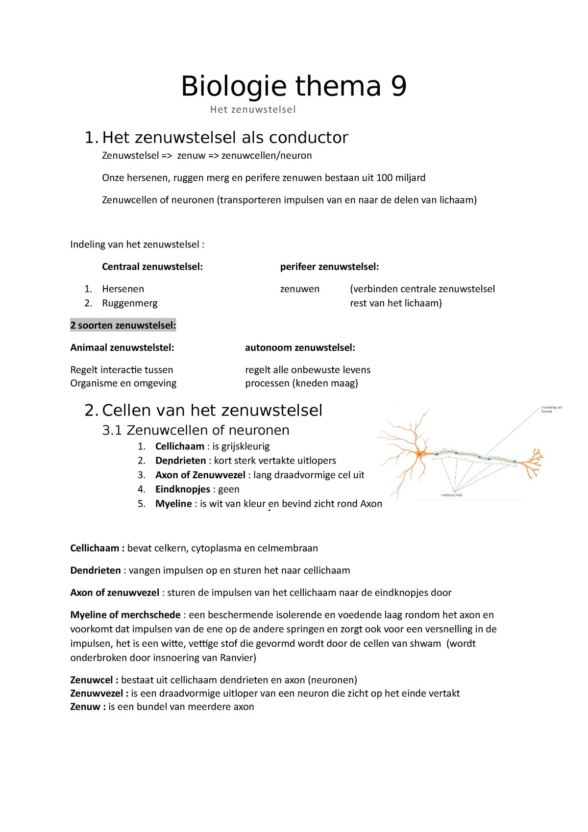 Biologie Thema 9 Eigen School Cursus Op Basis Van Het Boek Focus 3