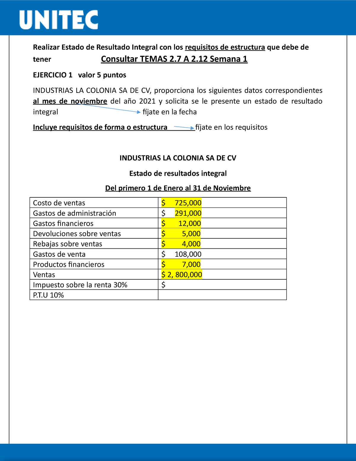 Entregable 1 Terminado Estados Financieros Y Balance General Realizar