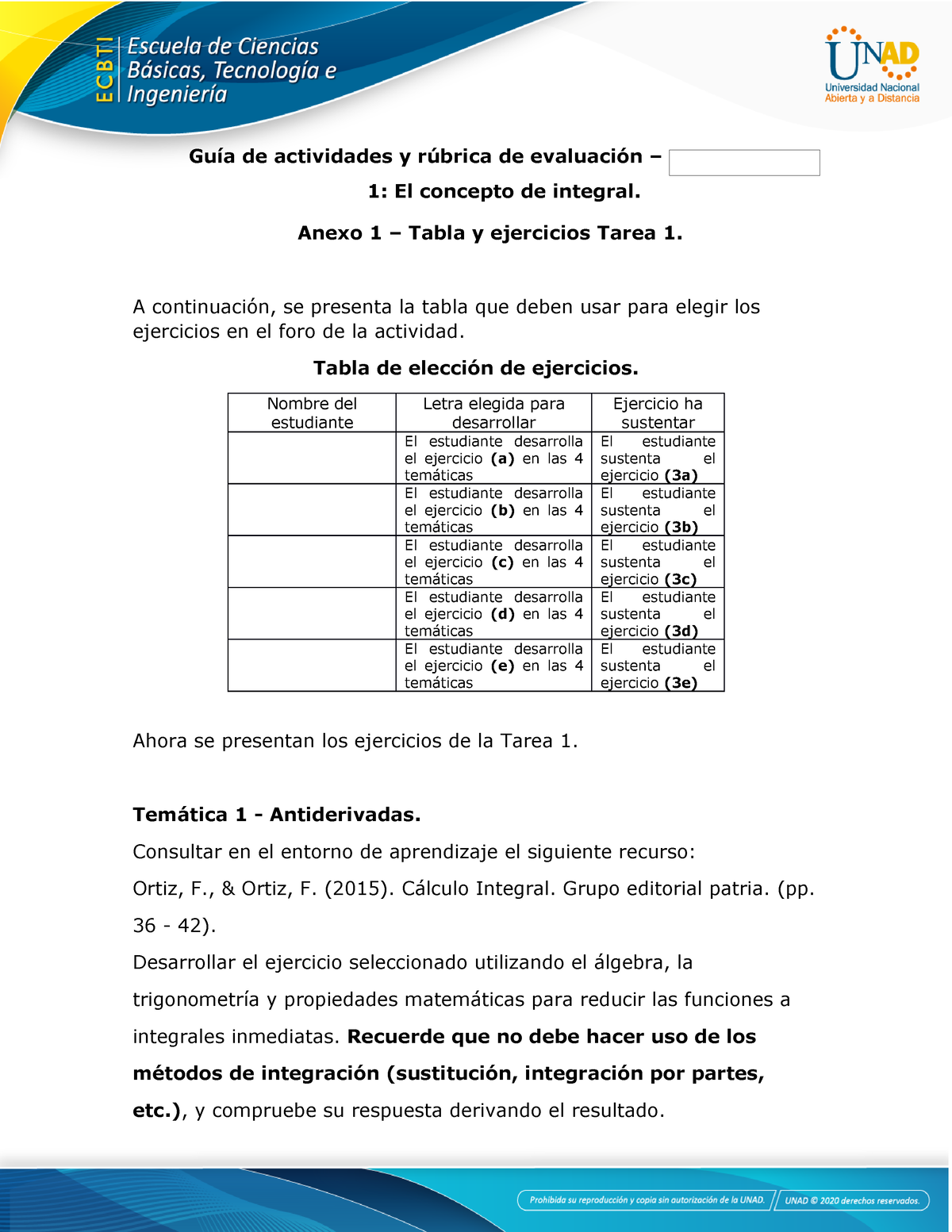 Anexo 1 Tabla Y Ejercicios Tarea 1 Guía De Actividades Y Rúbrica De