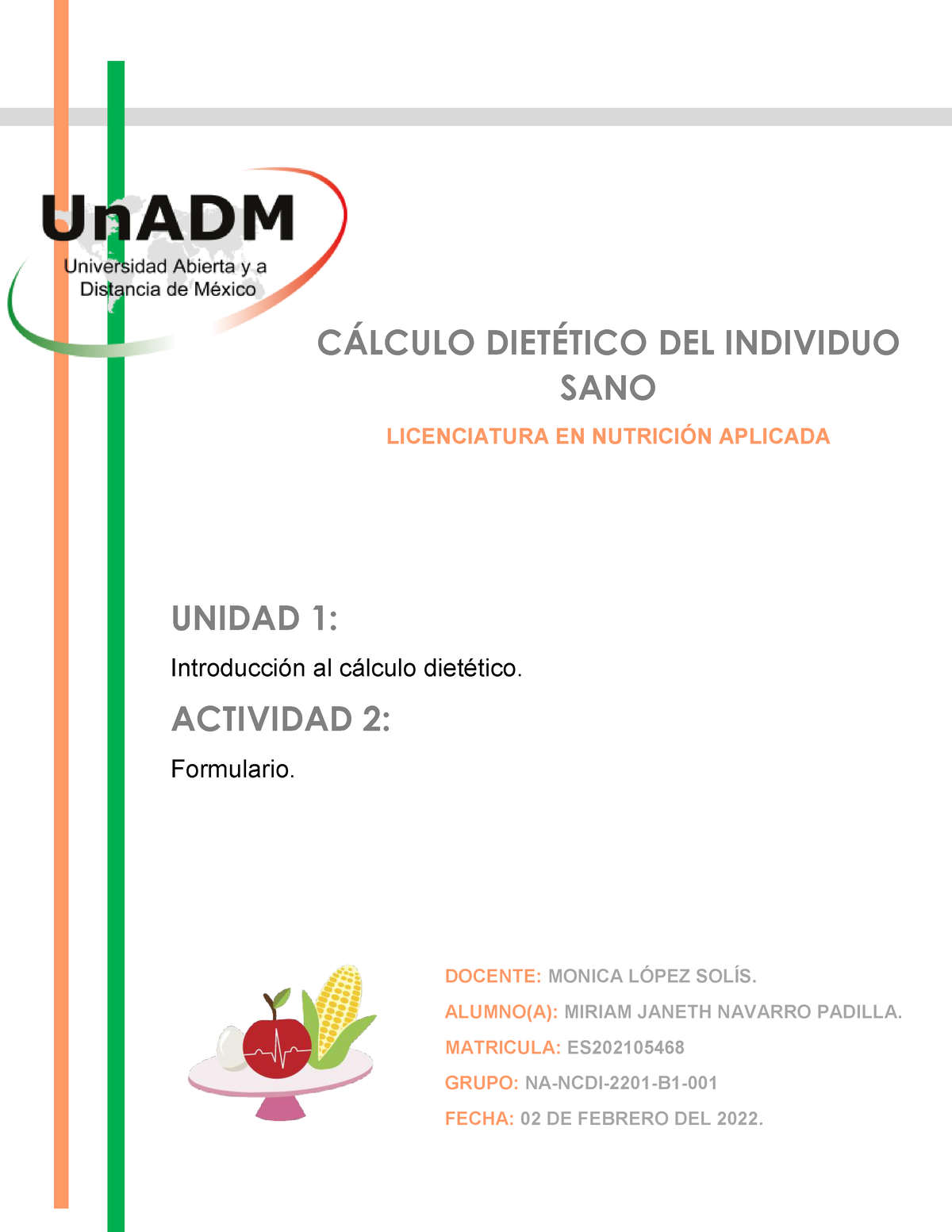 Calculo Dietetico Del Individuo Sano CÁlculo DietÉtico Del Individuo