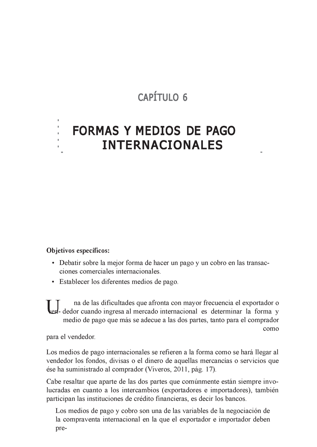 Lectura 22 Formas Y Medios De Pago Internacionales CapÍtulo 6