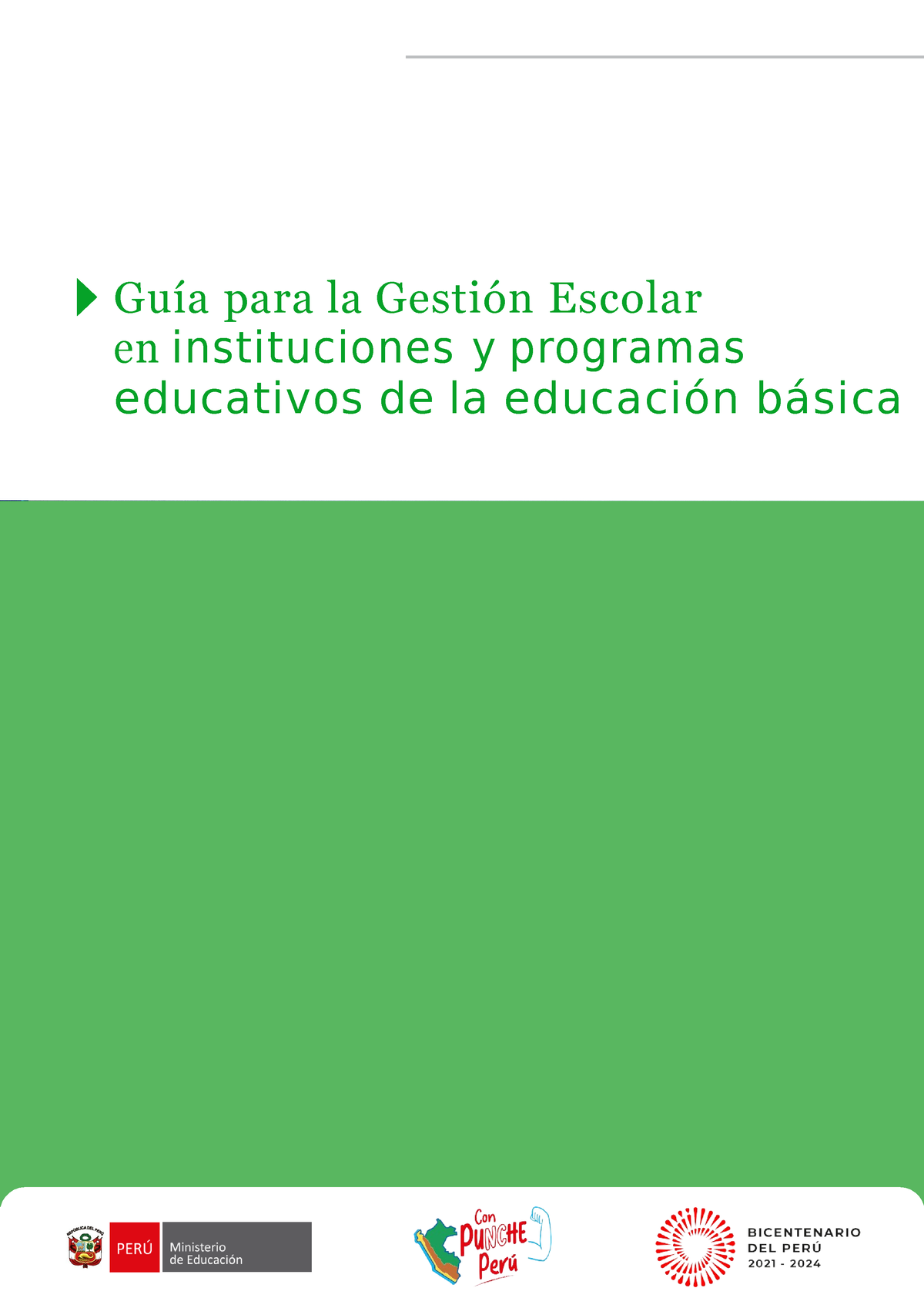 Guia Gestión Escolar Final Guía Para La Gestión Escolar En