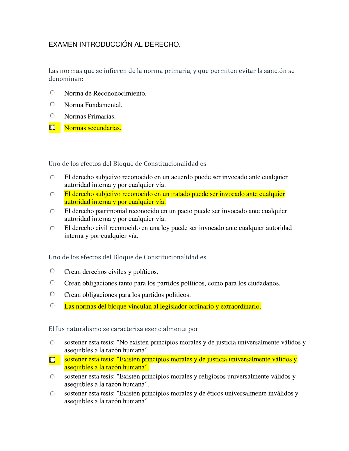 429366807 Examen Final Introduccion Al Derecho Examen IntroducciÓn Al