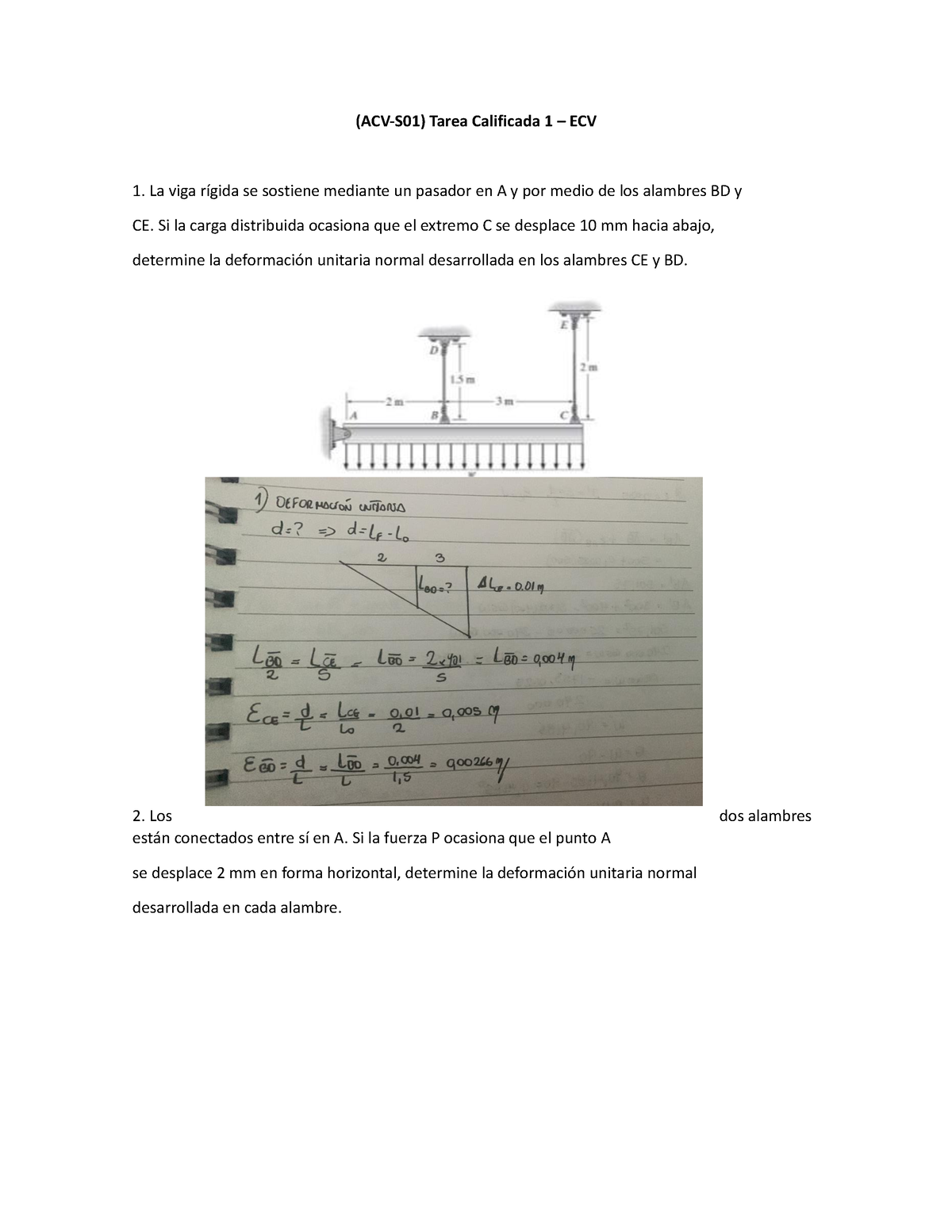 Tarea Semana 1 Resistencia De Materiales Acv S01 Tarea Calificada 1