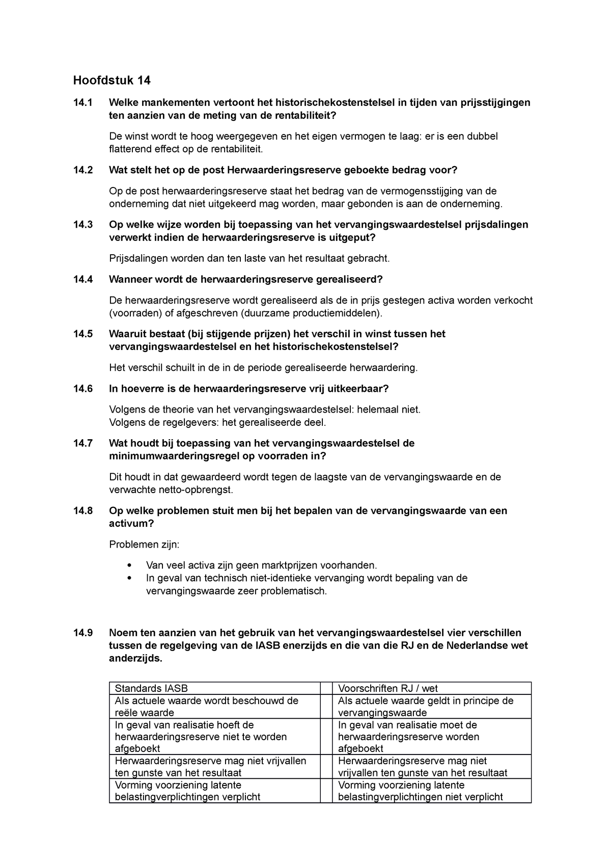 Theorievragen Financial Accounting Hoofdstuk 14 Tm 18 Hoofdstuk 14 14