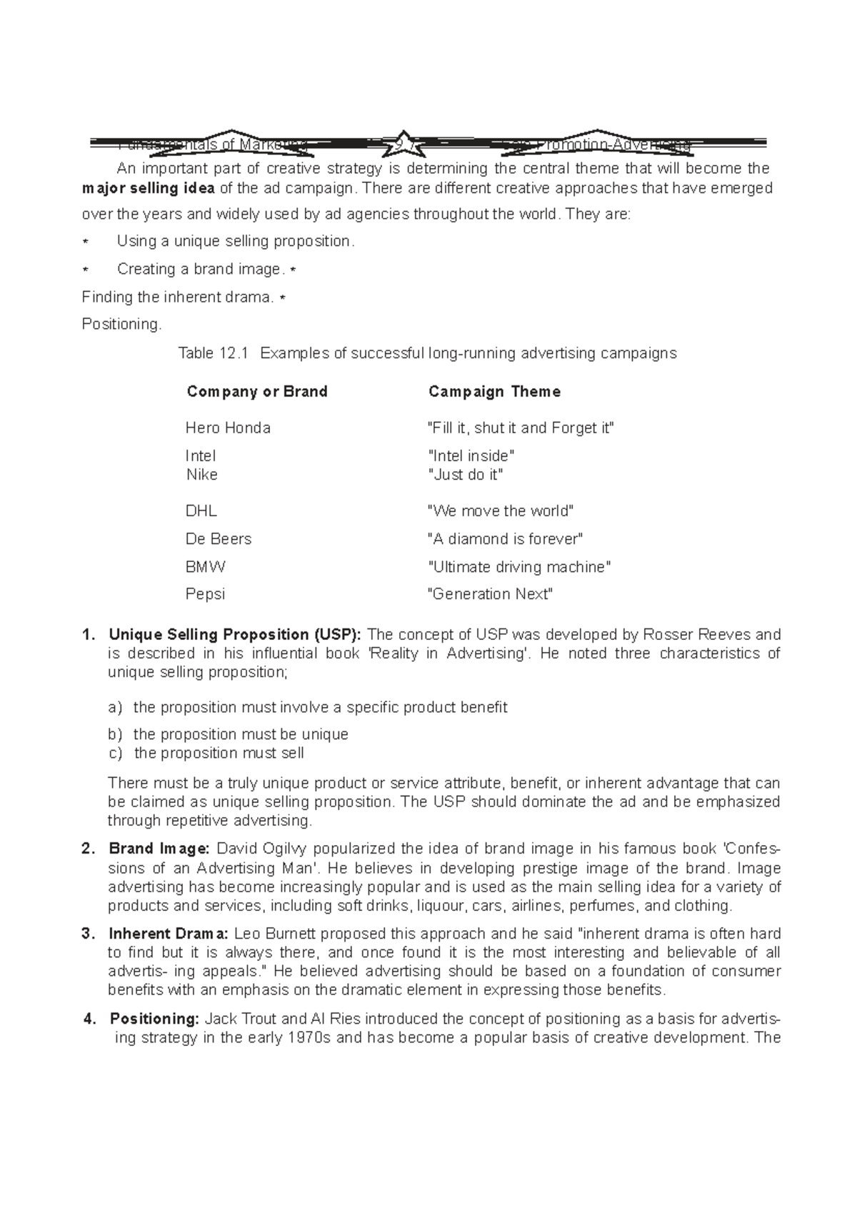 Mark10100 A Intro Marketing Notes15 Fundamentals Of Marketing 9