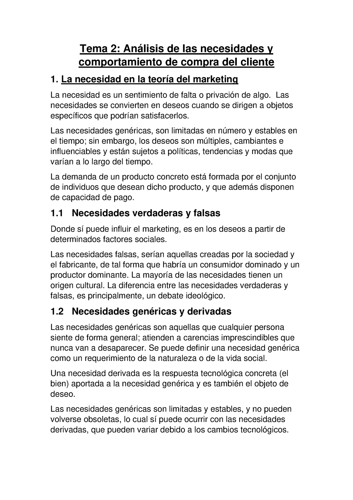 Tema 2 Análisis De Las Necesidades Y Comportamiento De Compra Del