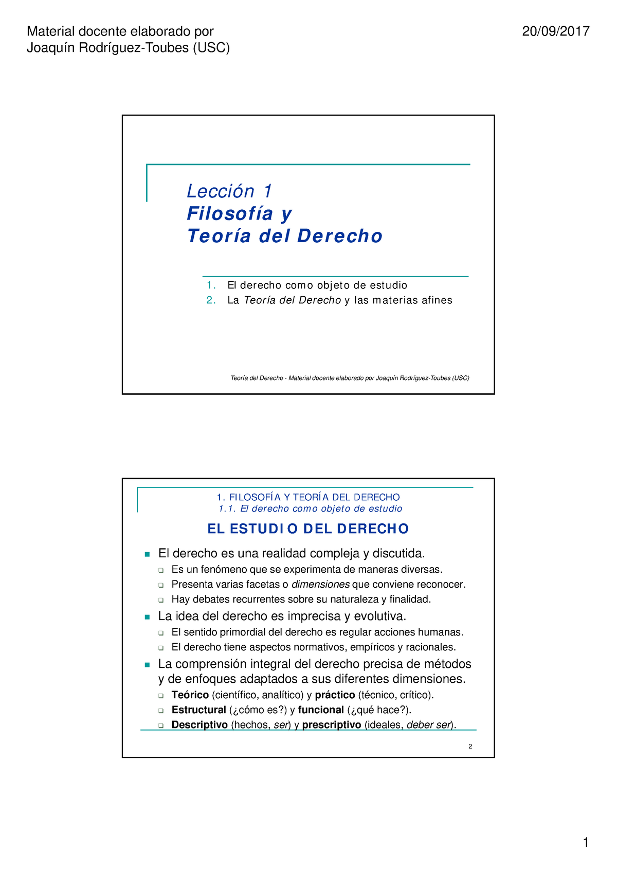 Td 01c Filosofía Y Teoría Del Derecho V4 Joaquín Rodríguez Toubes