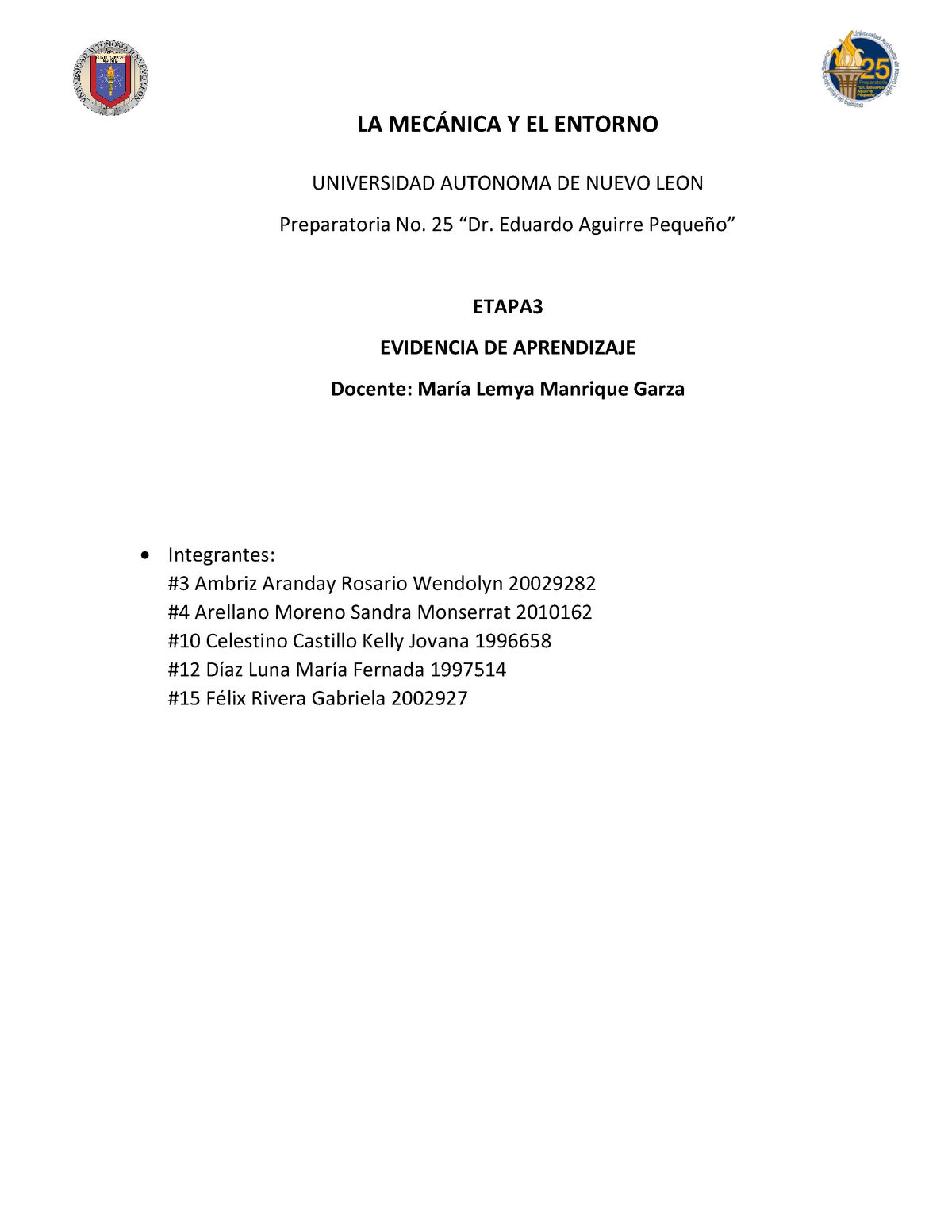 Equipo 1 Ev3 Ua Evidencia De Aprendizaje Etapa 3 Universidad