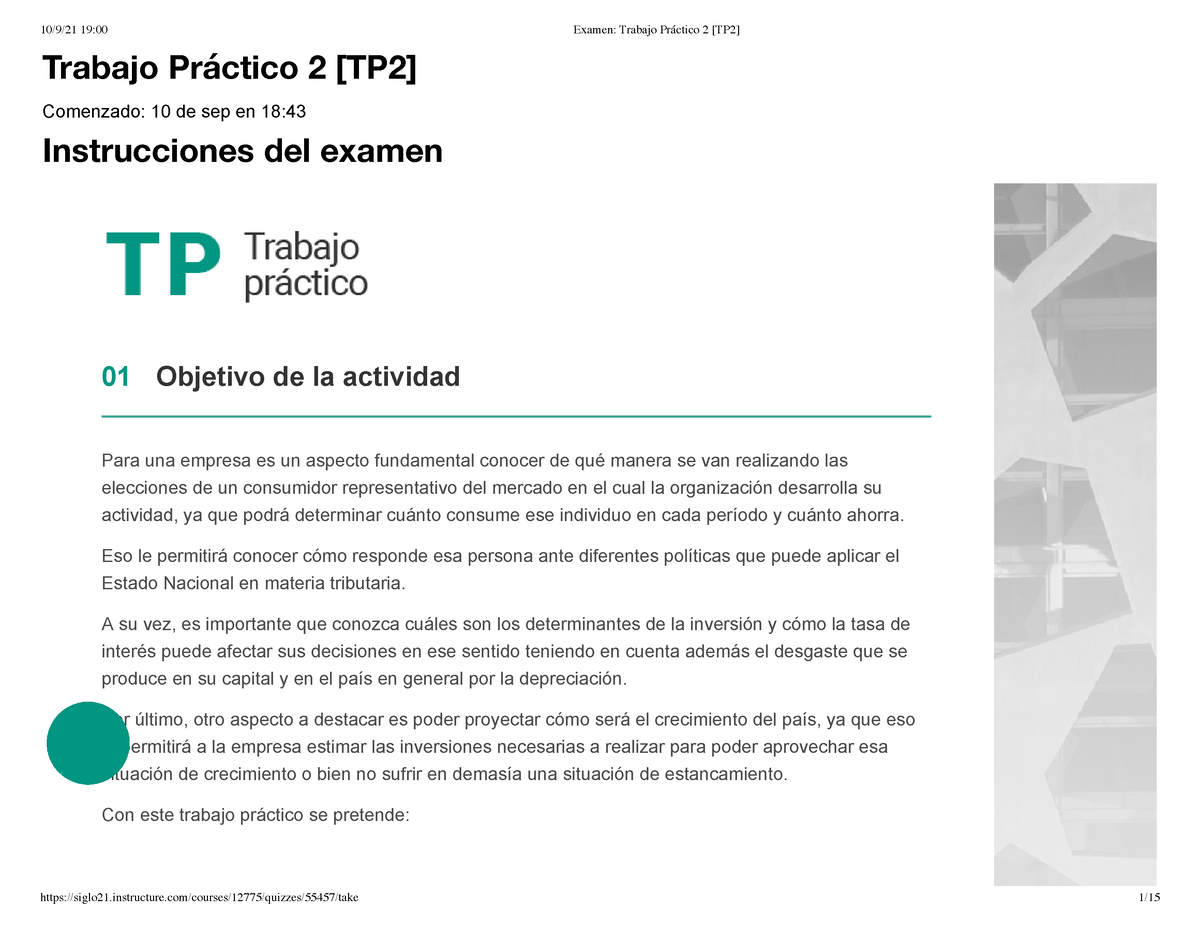 Tp 2 Economía Ii Tp 2 Trabajo Práctico 2 Tp2 Comenzado 10 De