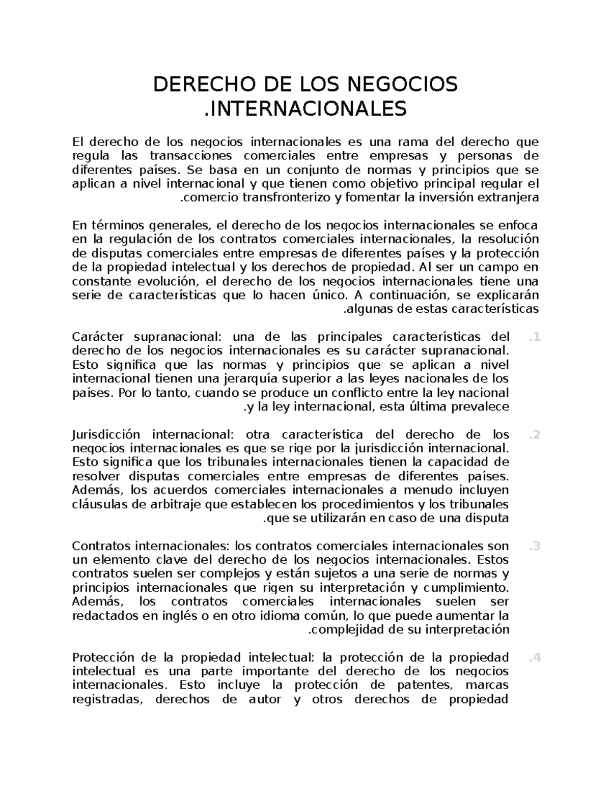 Derecho De Los Negocios Internacionales Derecho De Los Negocios