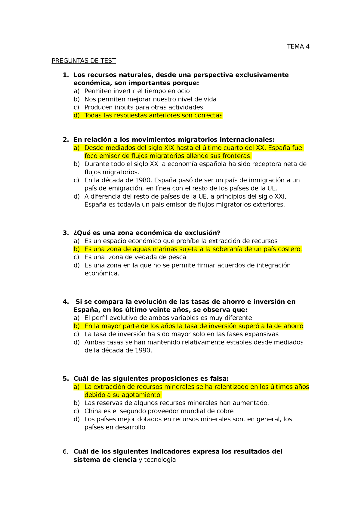 Examen 2013 Preguntas Y Respuestas Tema 4 Preguntas De Test 1 Los