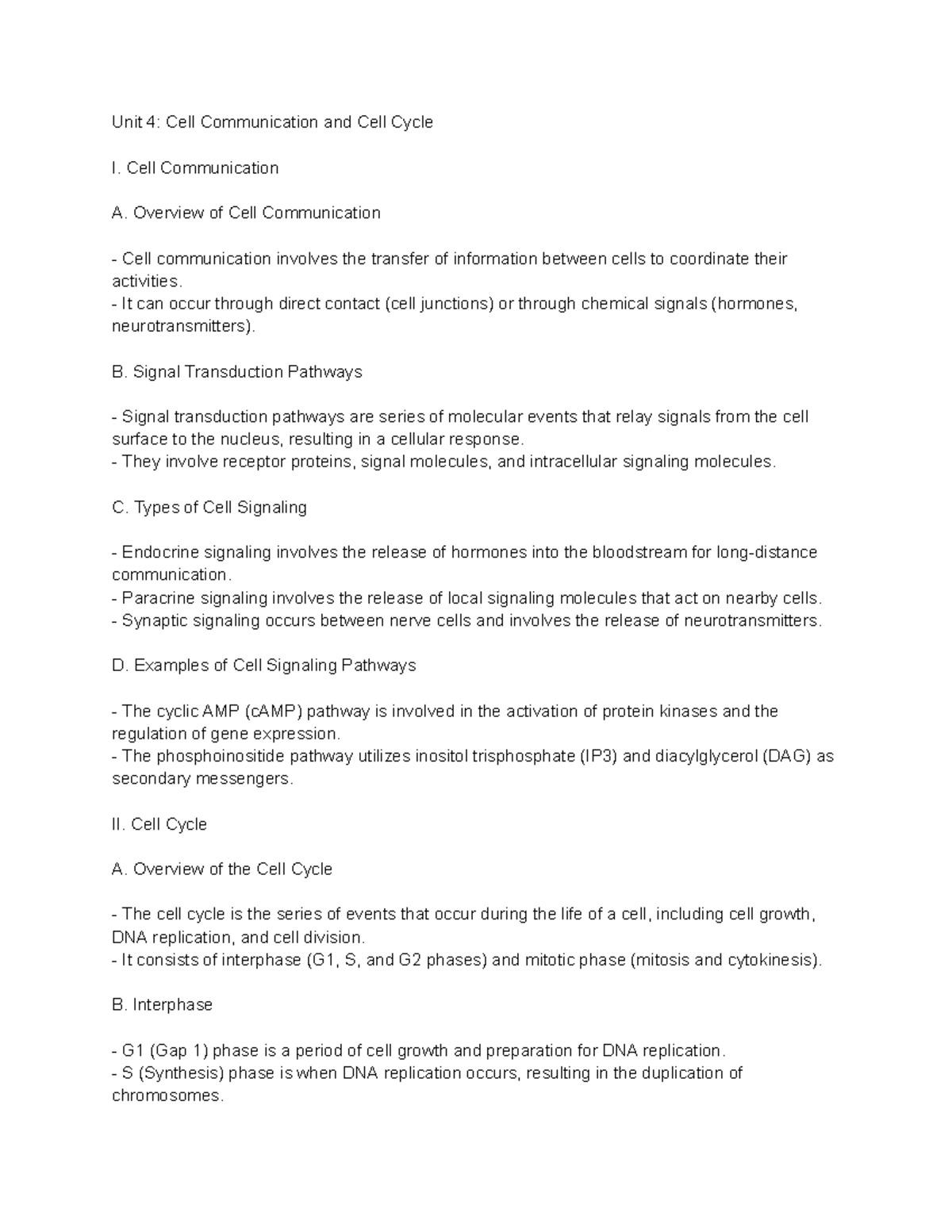 Ap Bio 4 Basic Overview Of Topics Covered In Ap Biology Unit 4 Unit