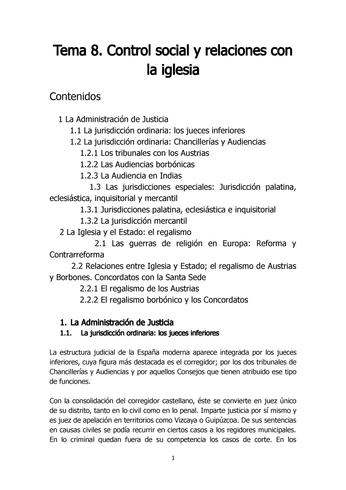 Tema 8 Control Social Y Relaciones Con La Iglesiauevo Documento De