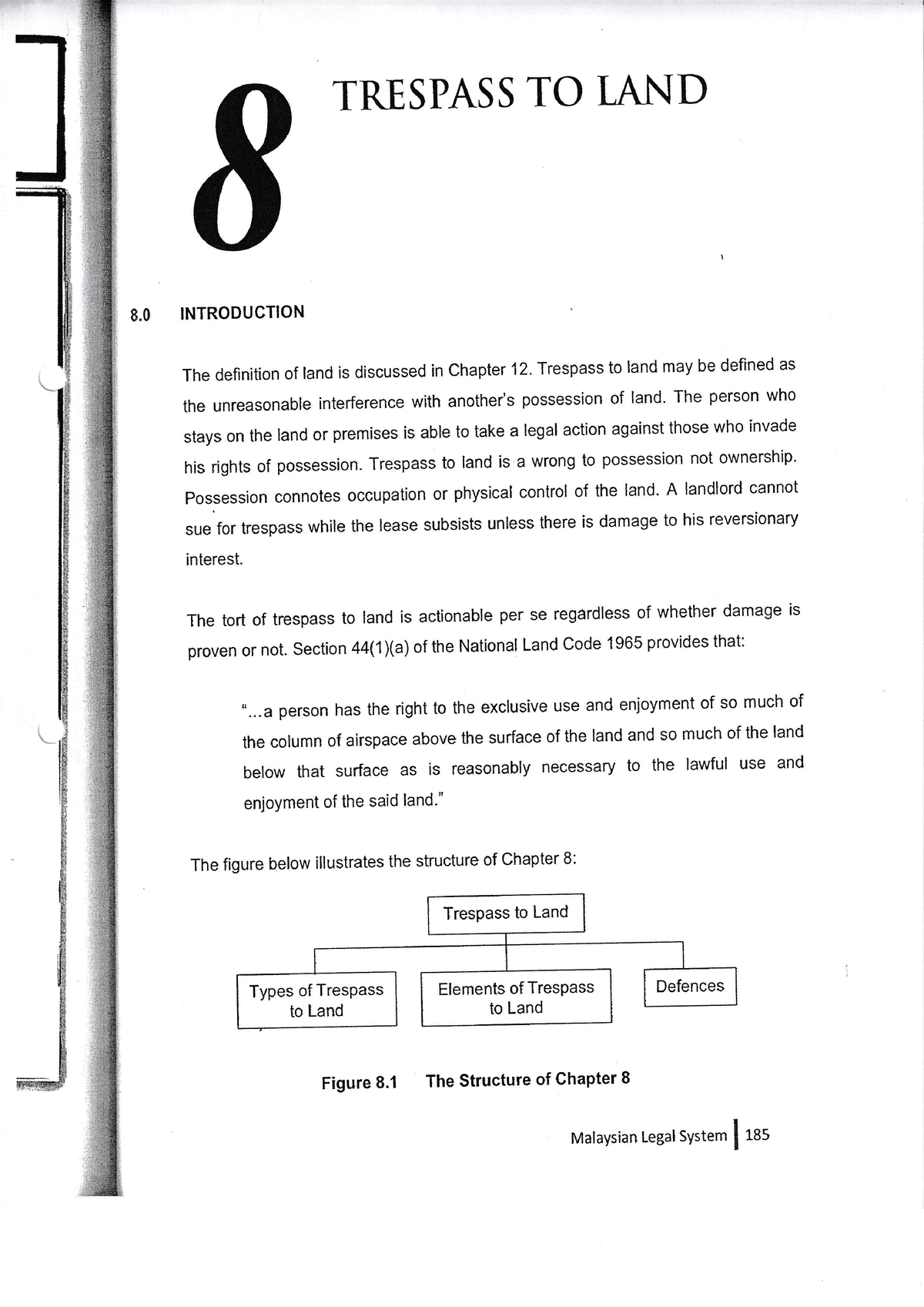 15 Trespass To Land Law Trespass To Land 8 Introduction The