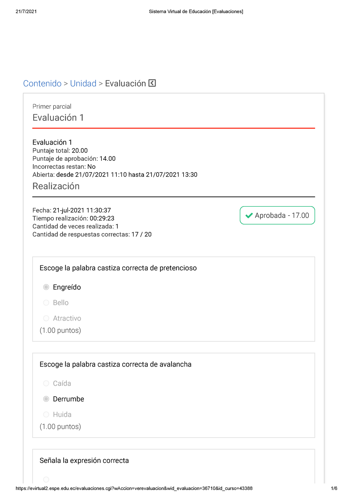 Parcial 1 Coe4 Prueba De Comunicacion Contenido Unidad