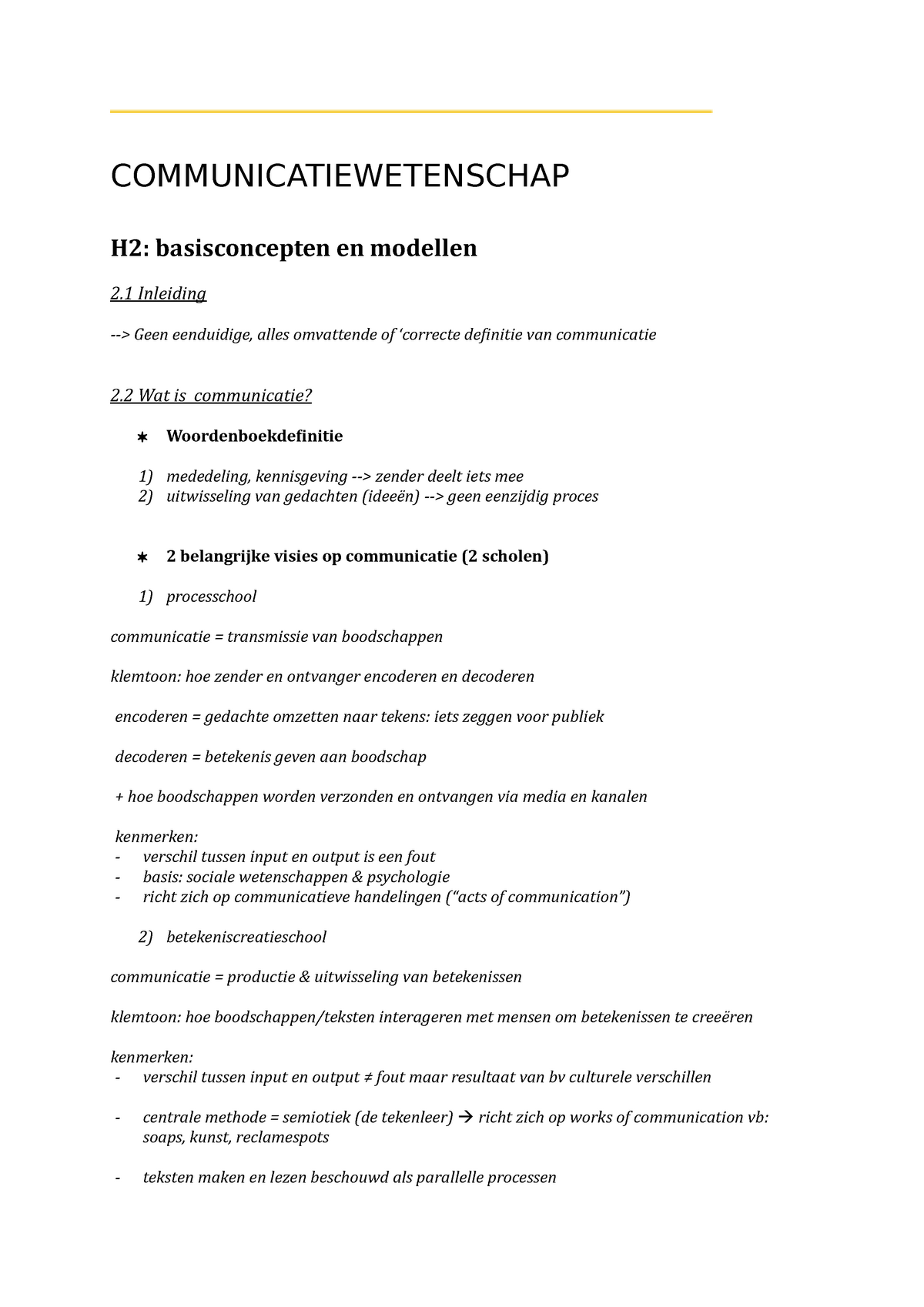 Samenvatting Communicatiewetenschappen 2017 2018