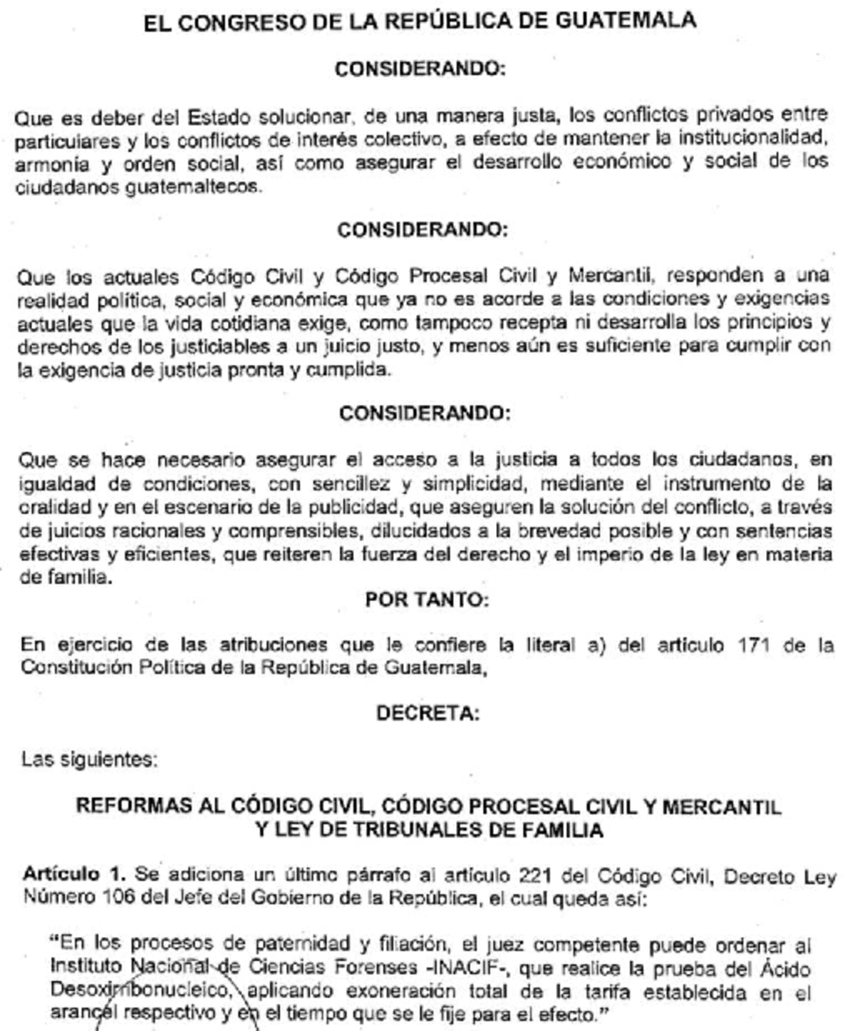 Decreto 47 2022 Reformas Al Código Civil Código Procesal Civil Y