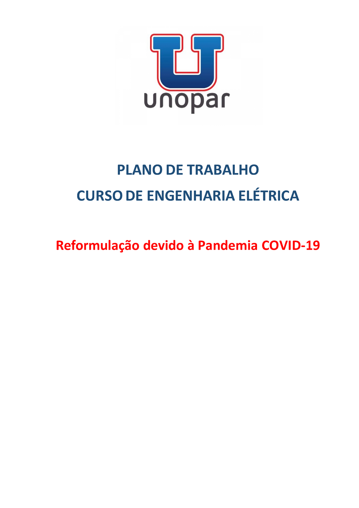 Eng Eletrica Estagio Roteiro De Estagio Plano De Trabalho Curso De