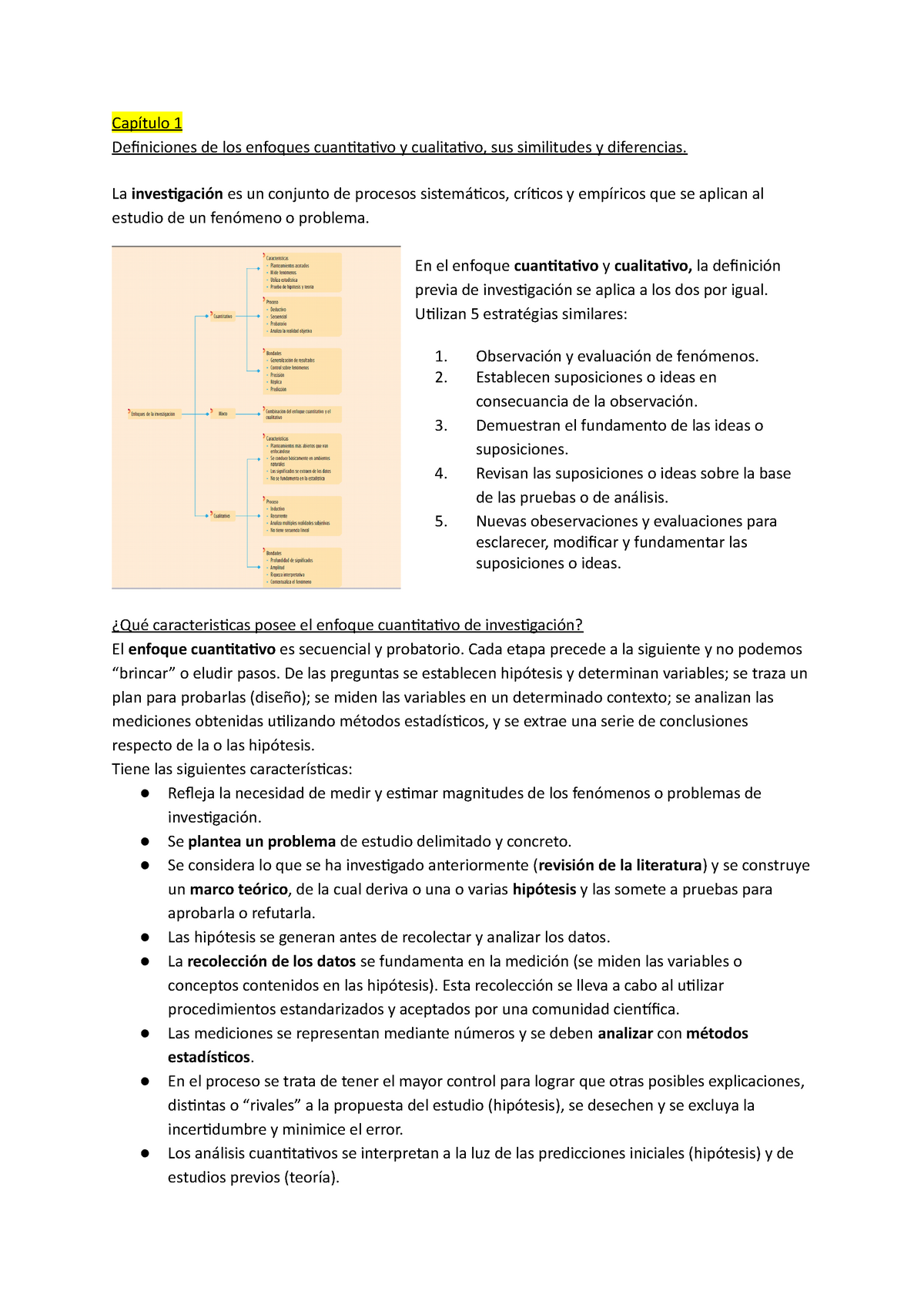 Resumen Libro Metodología De La Investigación Capítulo 1 Definiciones