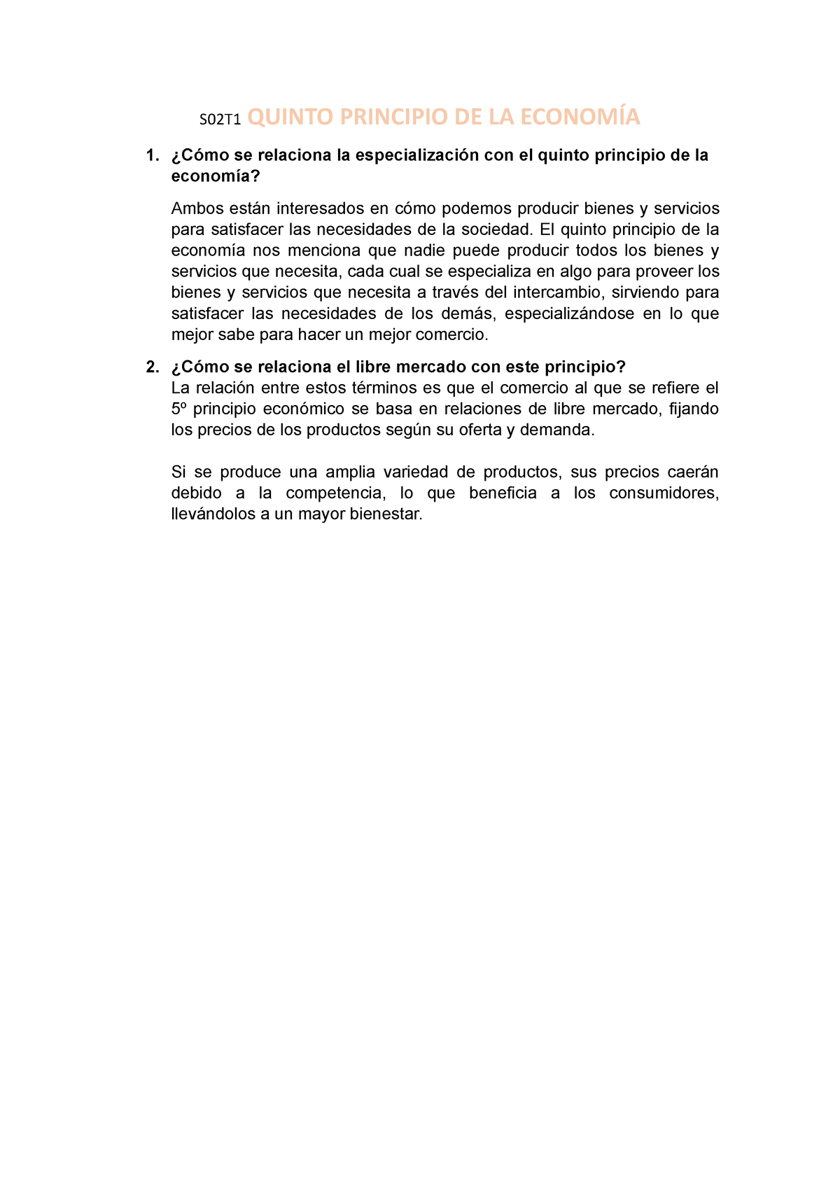 Quinto Principio De La Economía S02t1 Quinto Principio De La EconomÍa