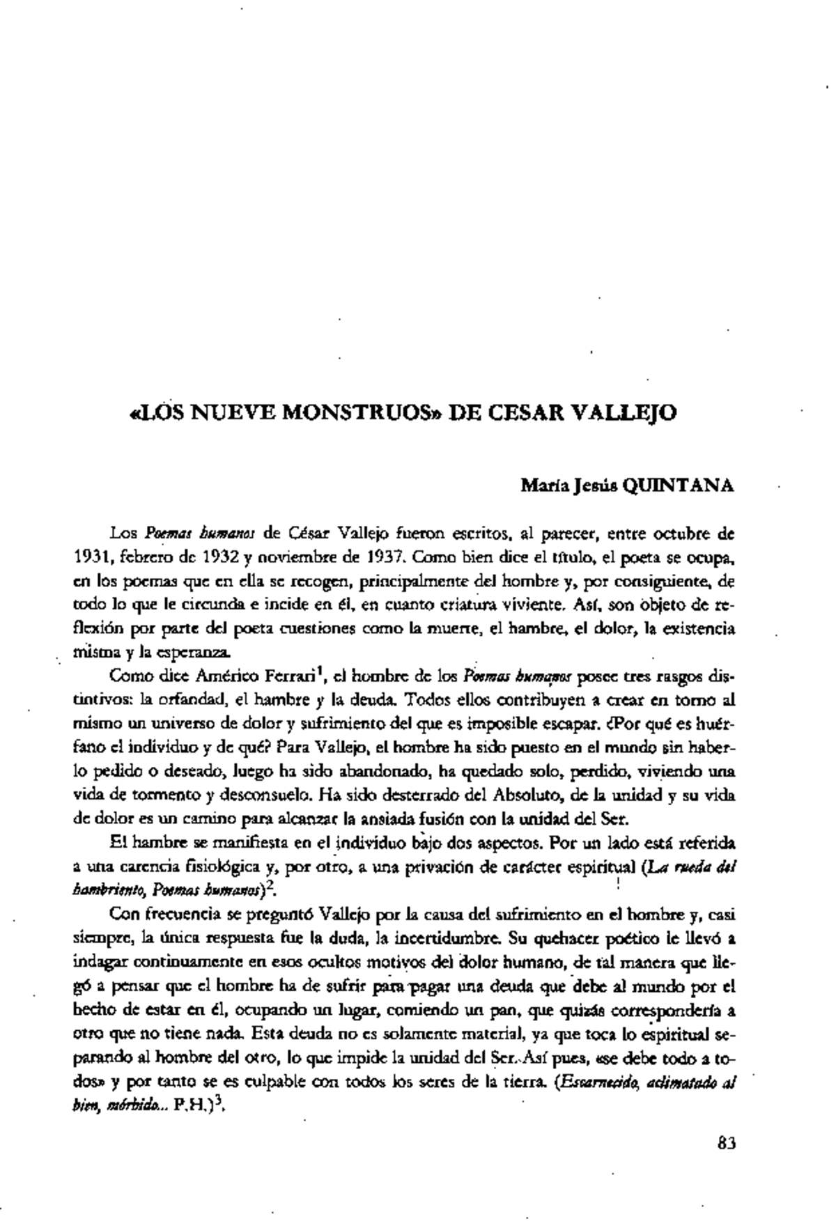 Dialnet Los Nueve Monstruos De Cesar Vallejo 91640 Los Nueve