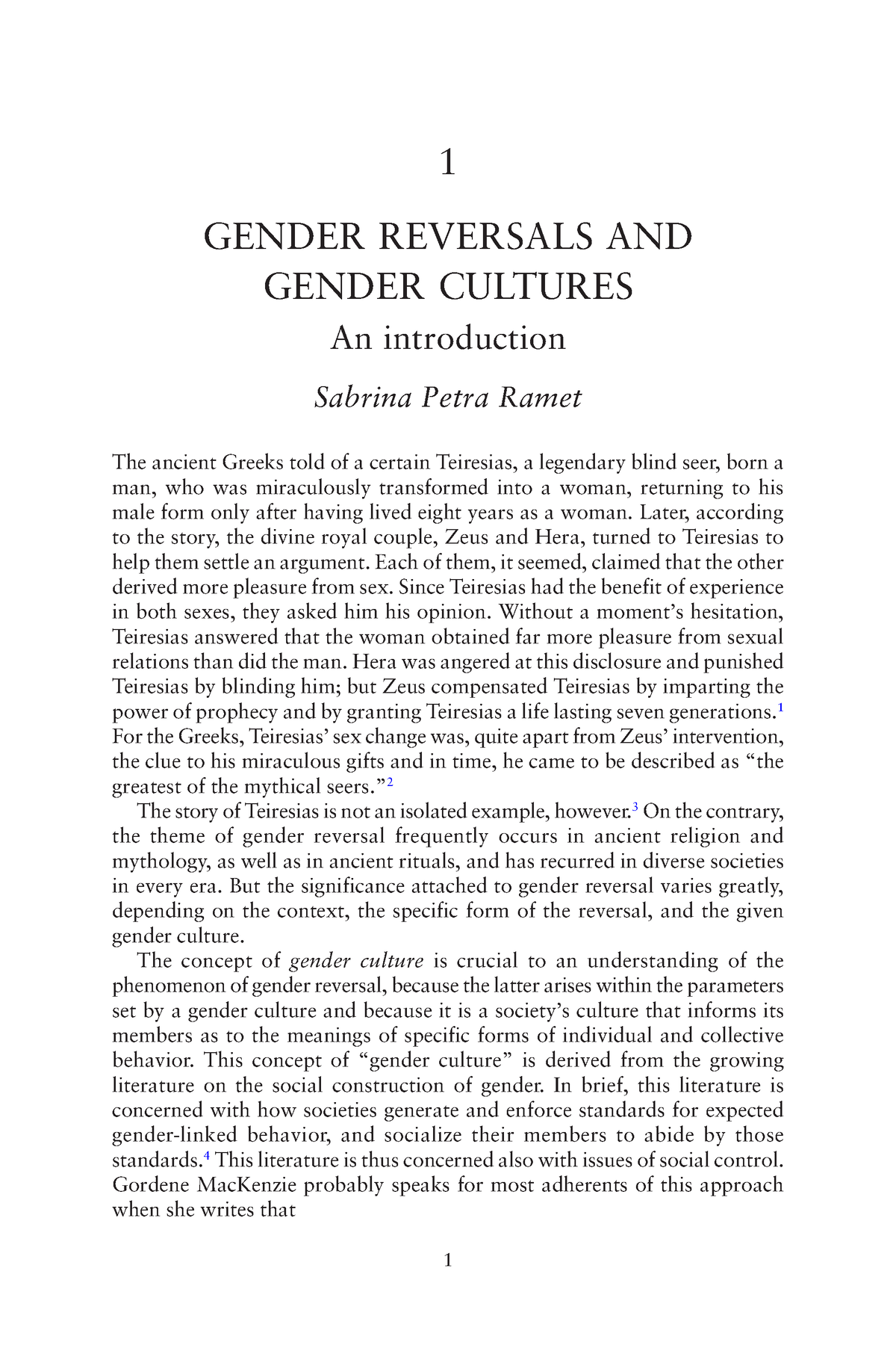 Gender Studies Text Pages 16 18 1 1 Gender Reversals And Gender