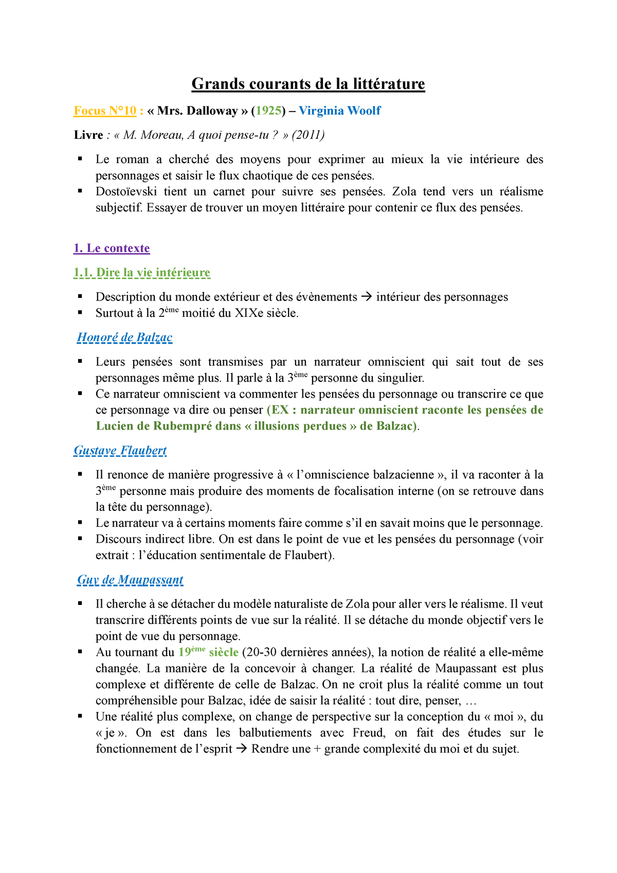 Grands Courants De La Littérature Focus 10 Grands Courants De La