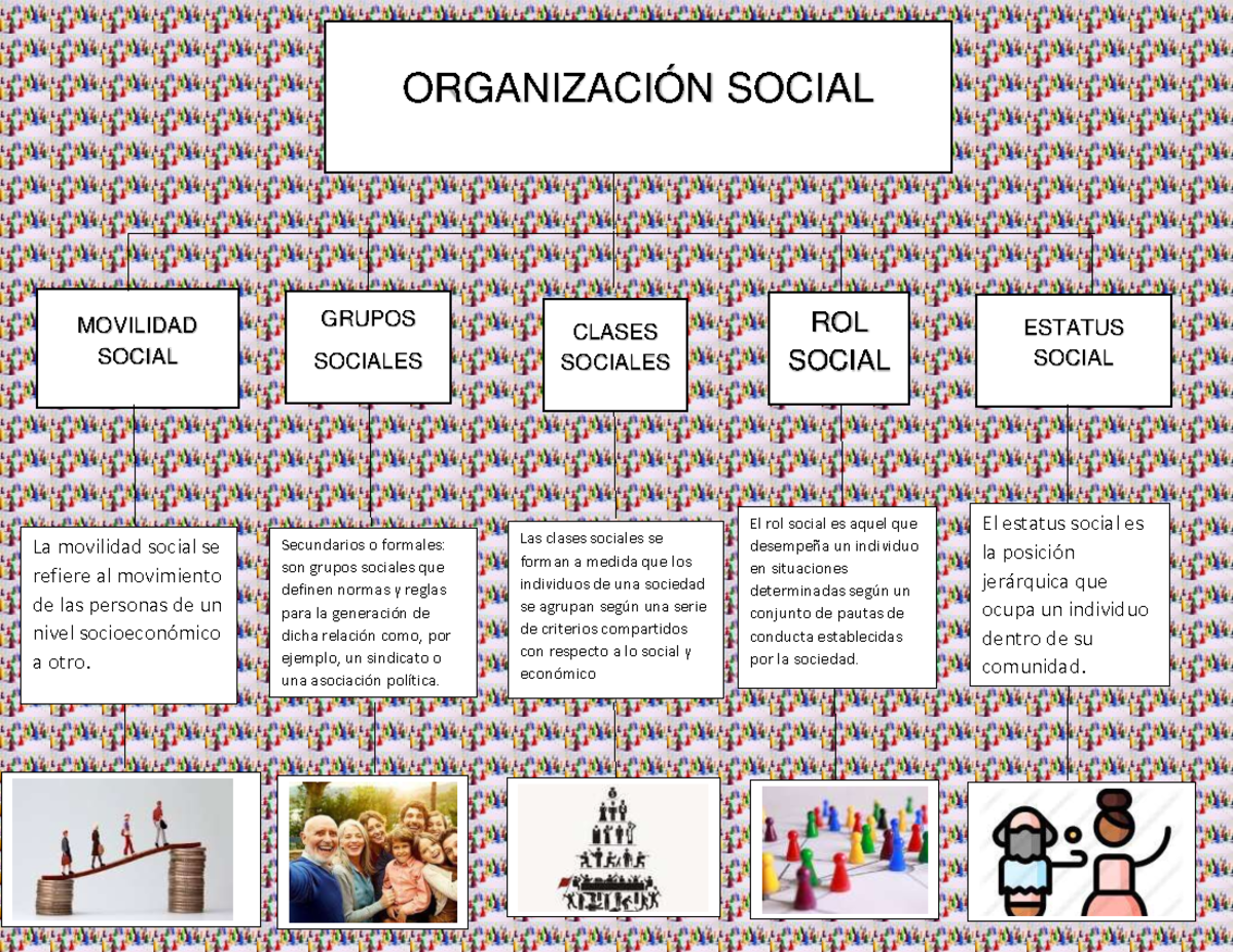 Organización Social En Mapa Conceptual Resumido Y Con Los Puntos Mas