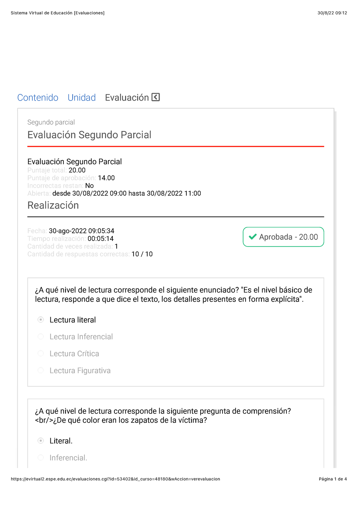 Coe 2p Kp Coe 2p Contenido Unidad Evaluación Fecha Tiempo