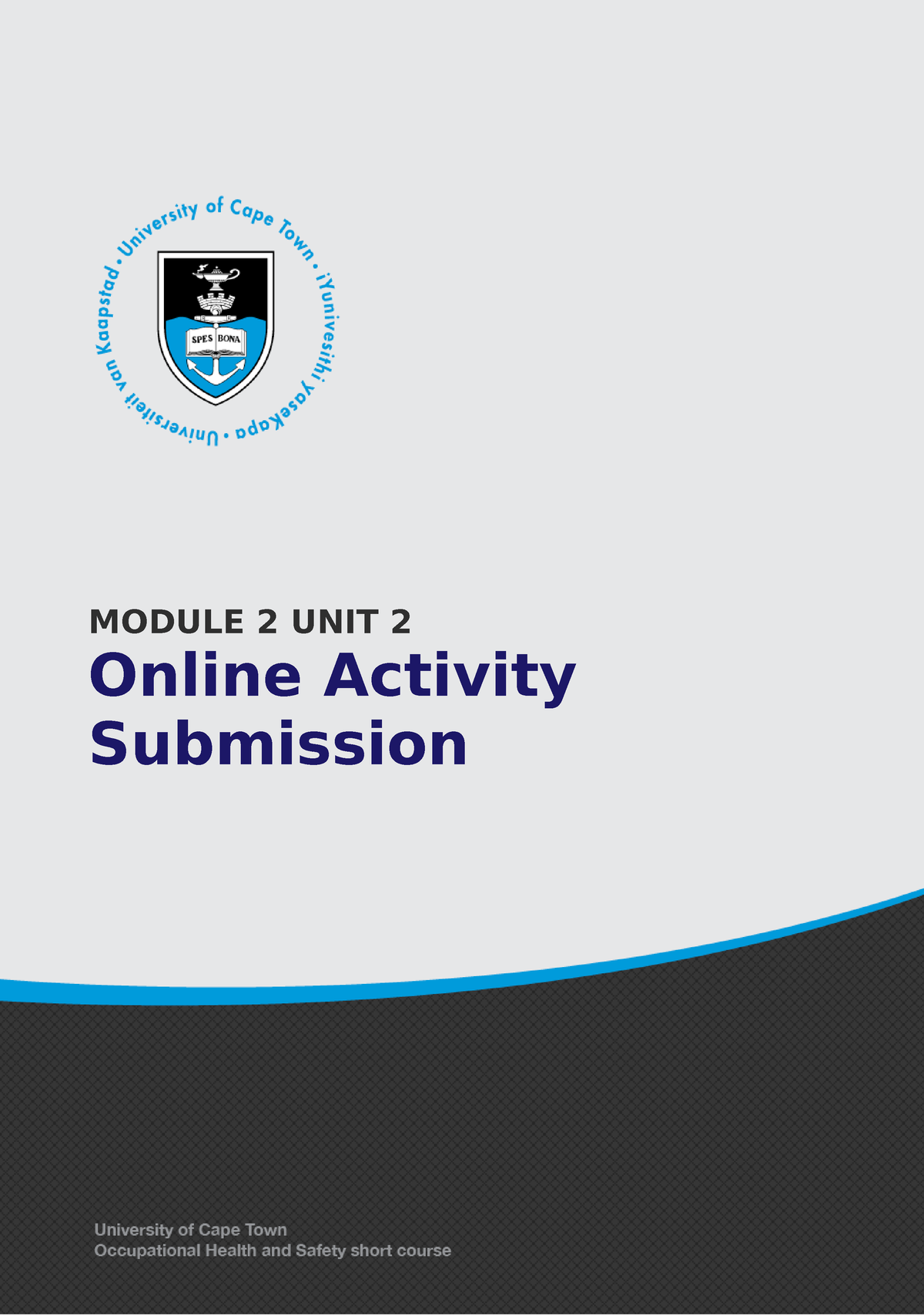 Uct Ohs M2 U2 Online Activity Submission Module 2 Unit 2 Online