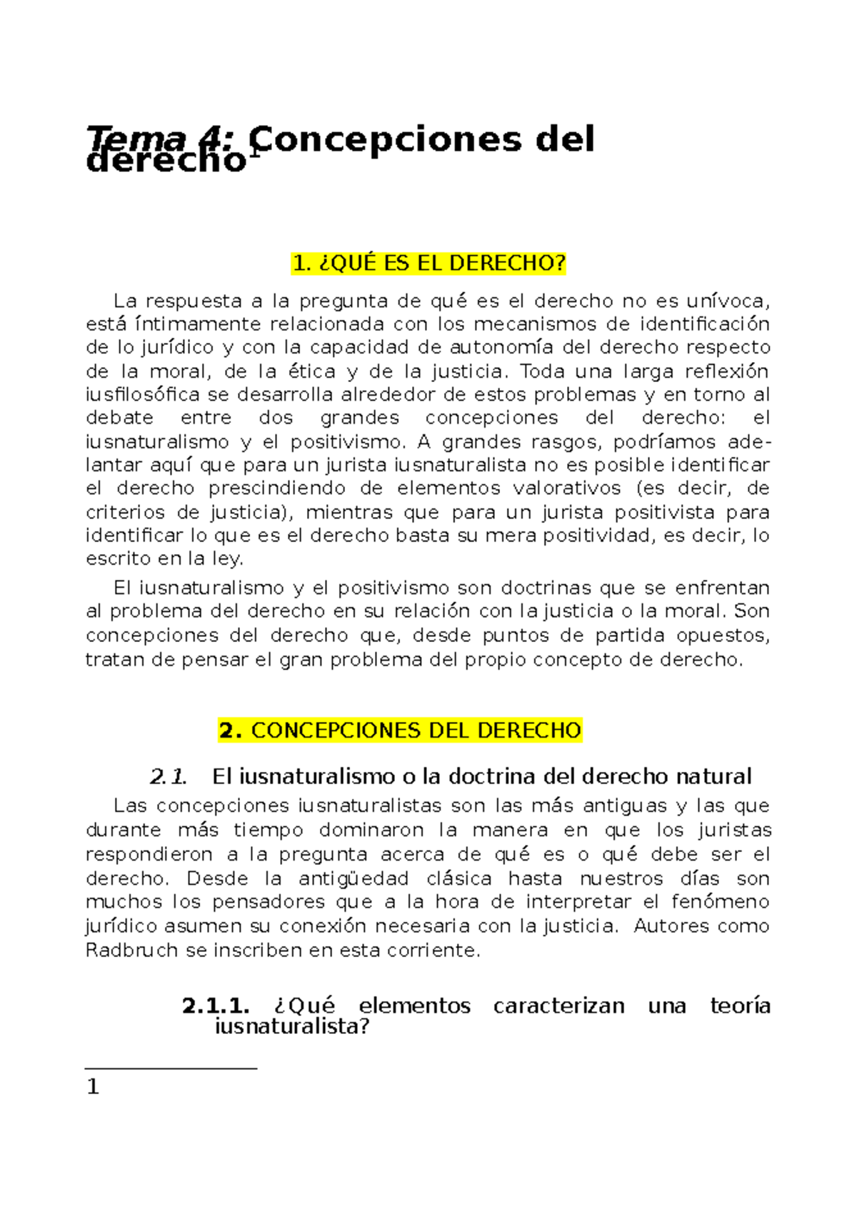 Tema 4 Resumen Del Libro Tema 4 Concepciones Del Derecho 1 1 ¿quÉ