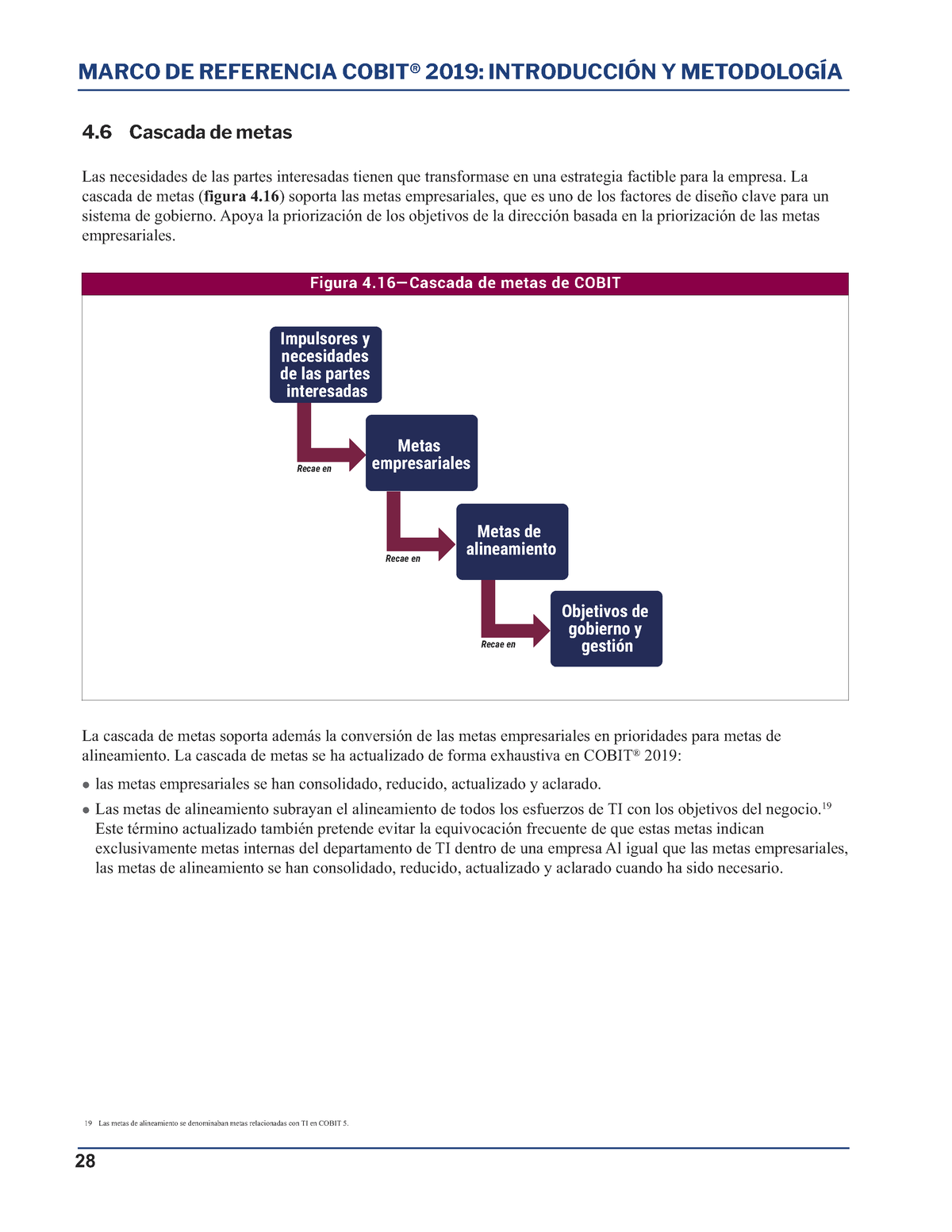 Cobit 2019 Cascada De Metas Marco De Referencia Cobit® 2019