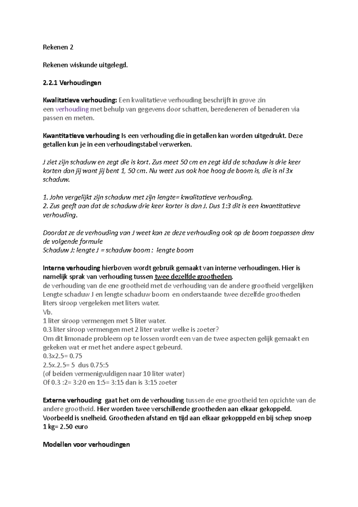 Samenvatting Rekenen Wiskunde Uitgelegd Rekenen 2 Rekenen Wiskunde