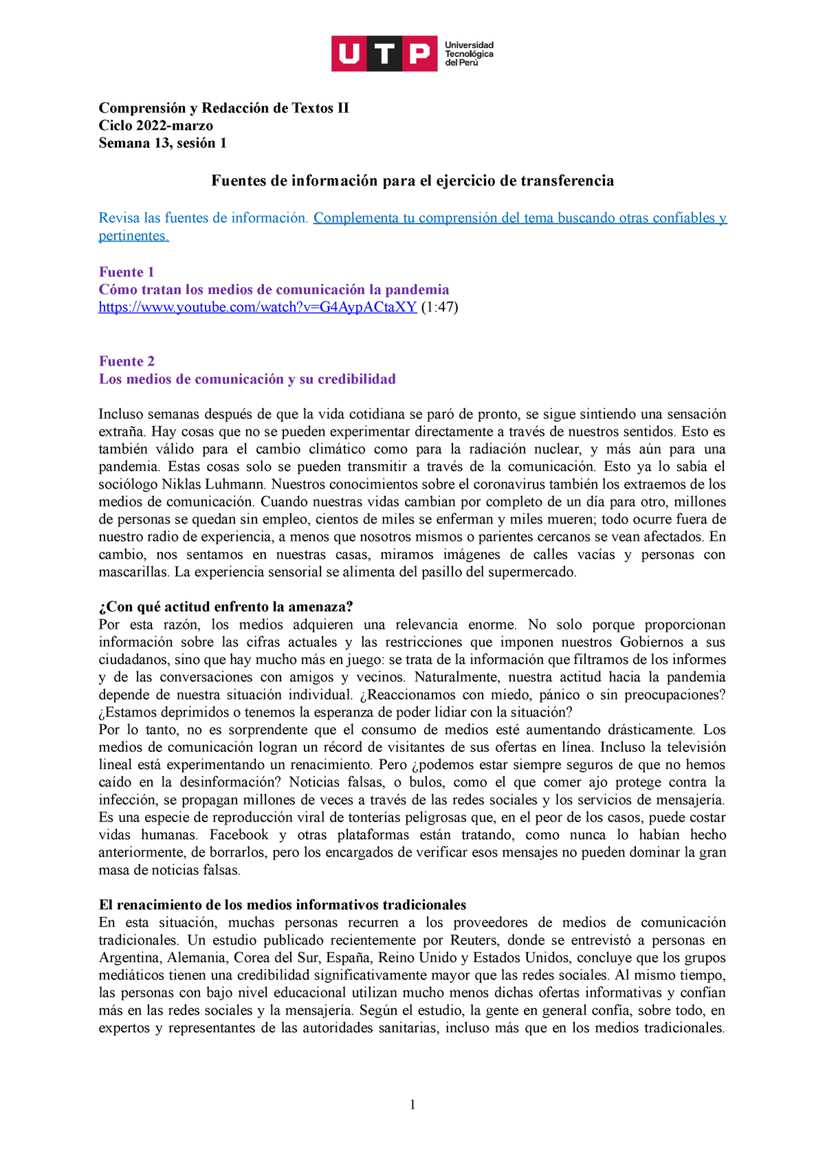 S13 S1 Fuentes De Información Ejercicio De Transferencia