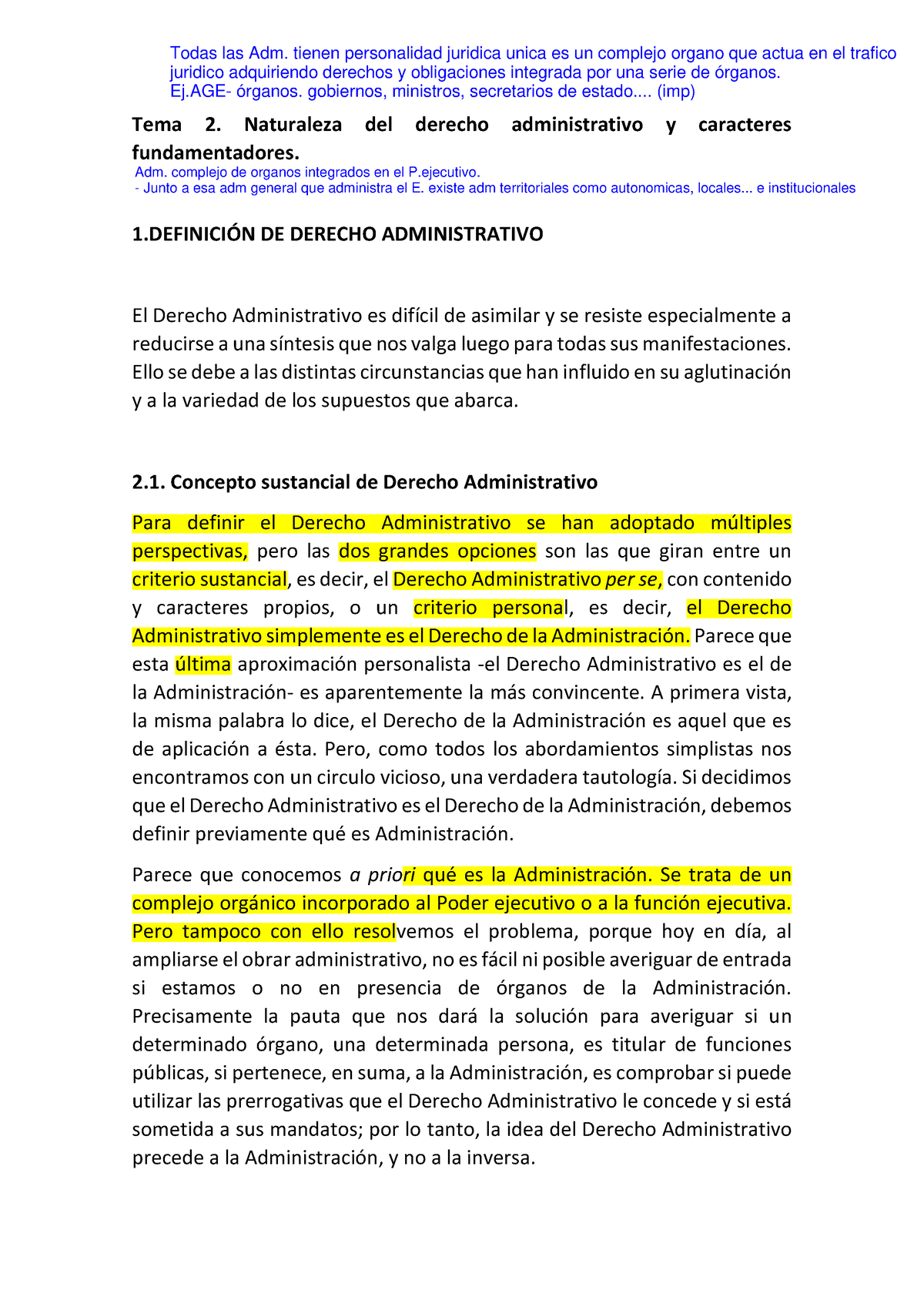 Tema 2 Tema 2 Administrativo Tema 2 Naturaleza Del Derecho