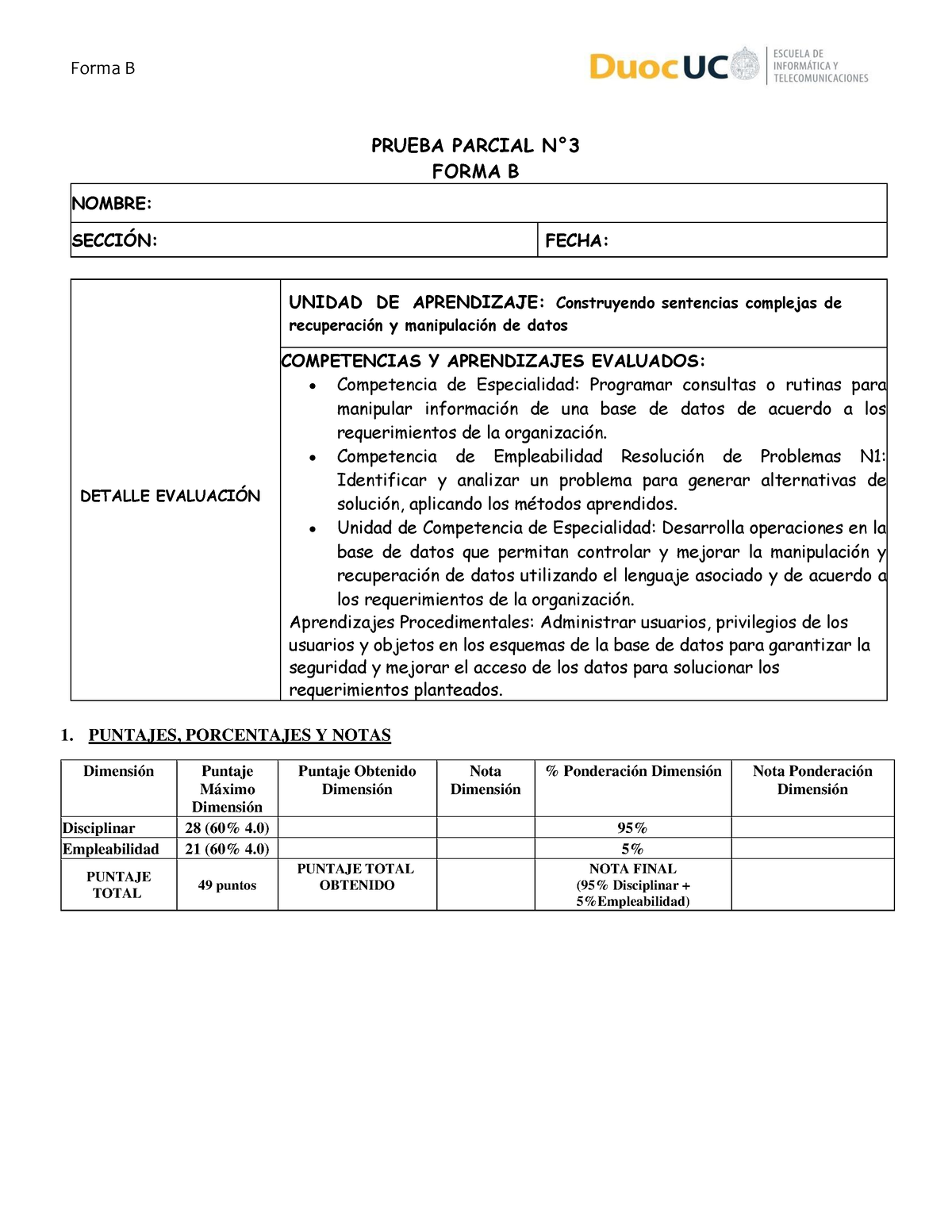 Prueba 3 Mdy2131 2021 Prueba Parcial N° Forma B Nombre SecciÓn