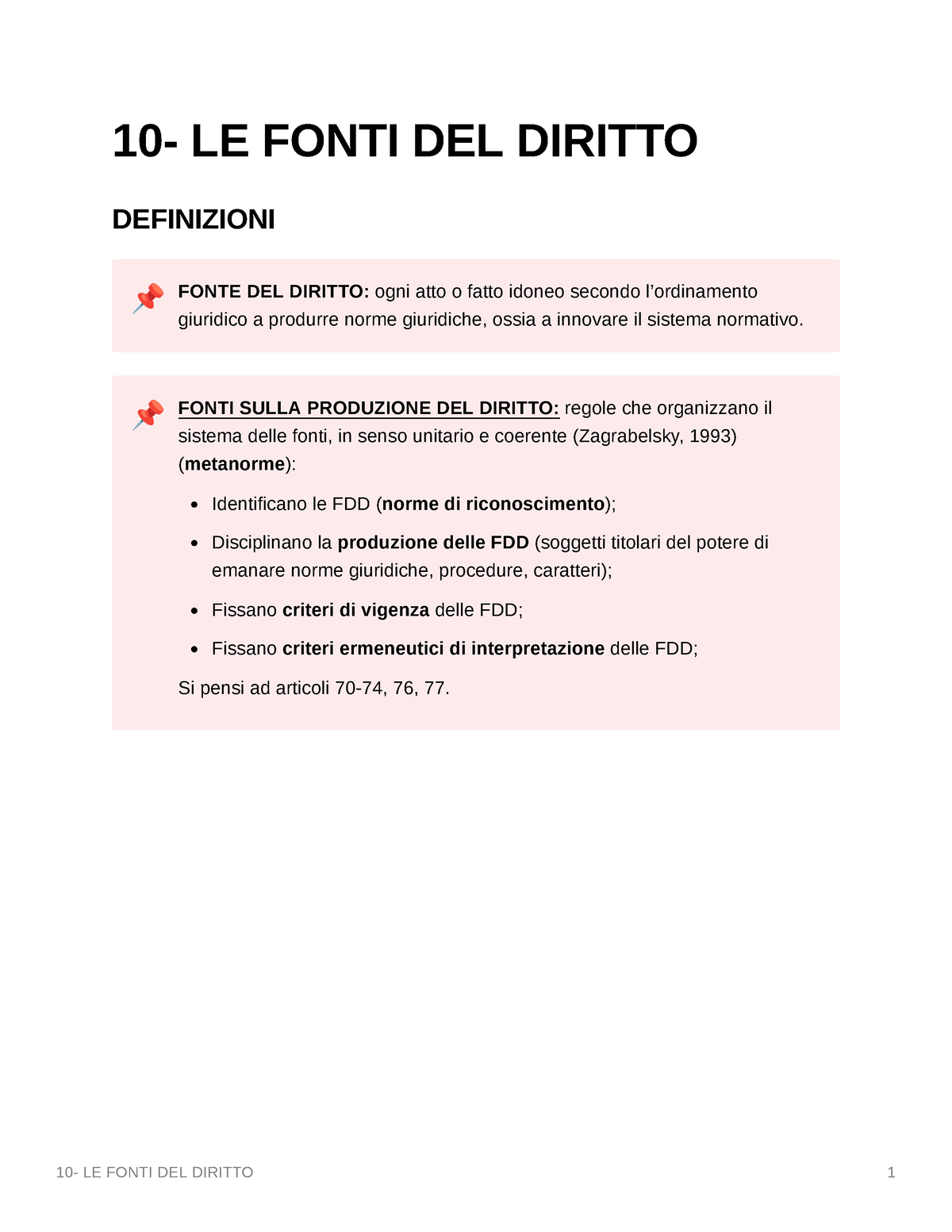 10 Le Fonti Del Diritto 10 Le Fonti Del Diritto Definizioni