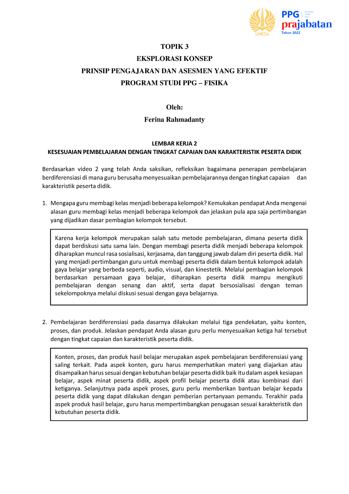 Lk 5 Topik 3 Ferina Rahmadanty Topik 3 Eksplorasi Konsep Prinsip