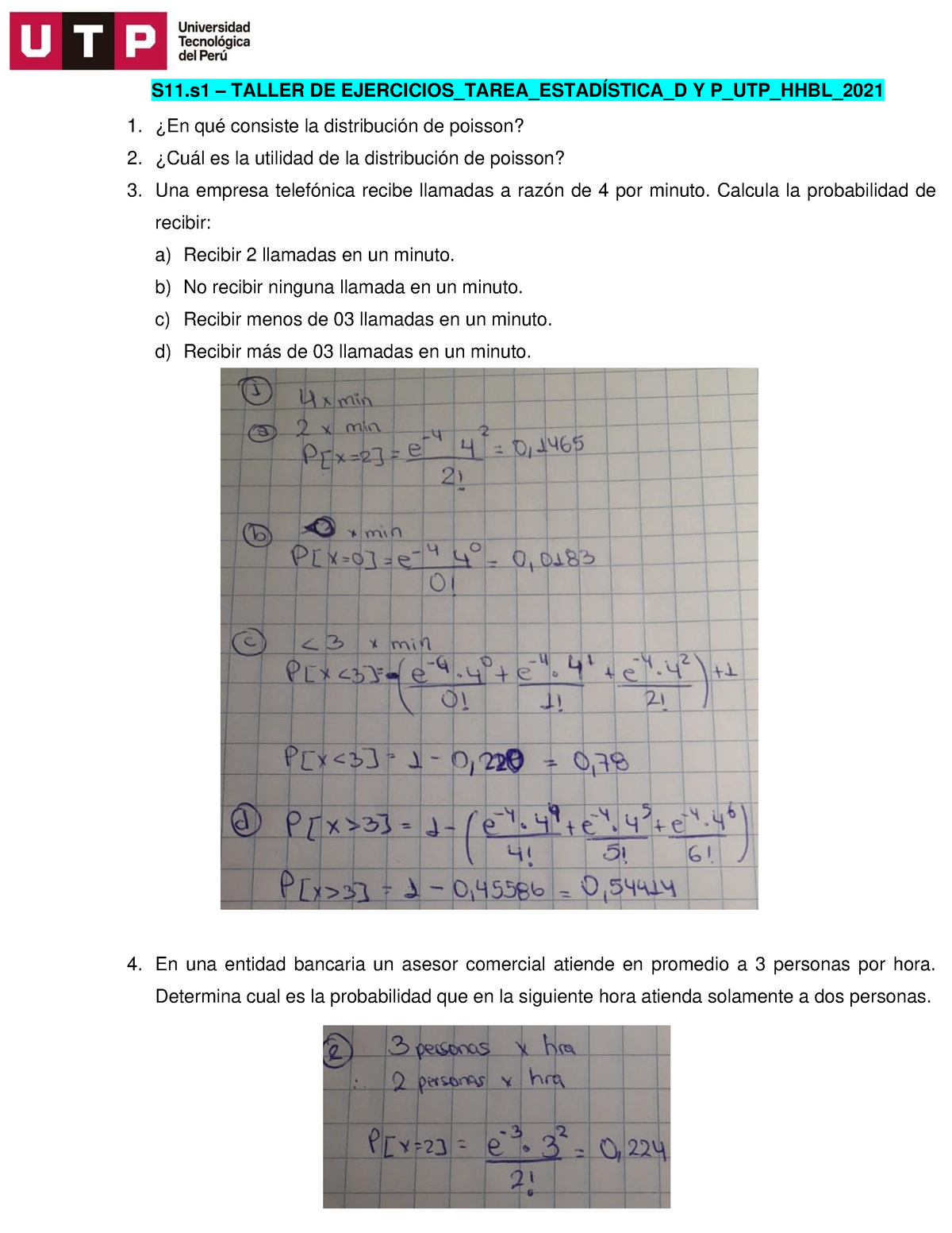 S11s1 Taller De Ejercicios Edyp Utp Hhbl 2022 S11 Taller De