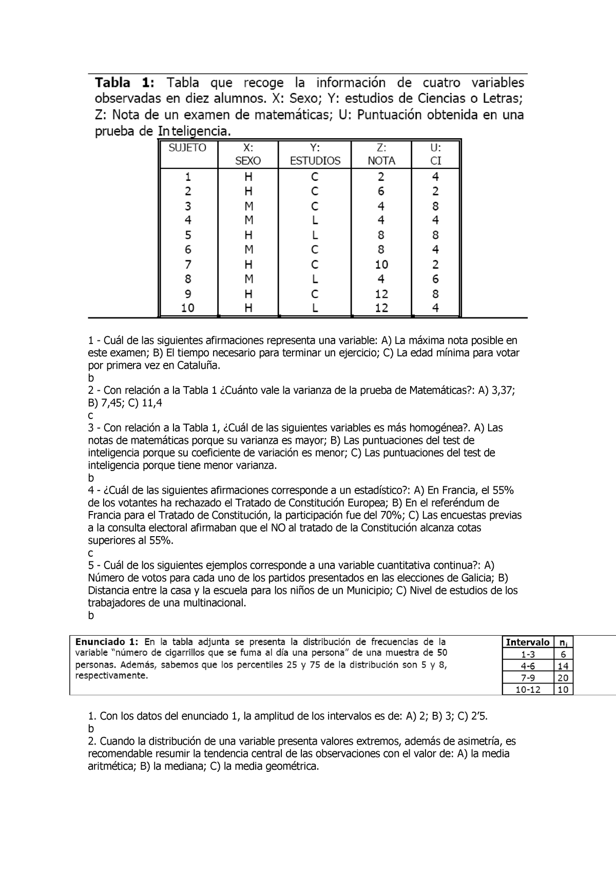 Ejercicios Resueltos Análisis De Datospdf 1 Cuál De Las Siguientes