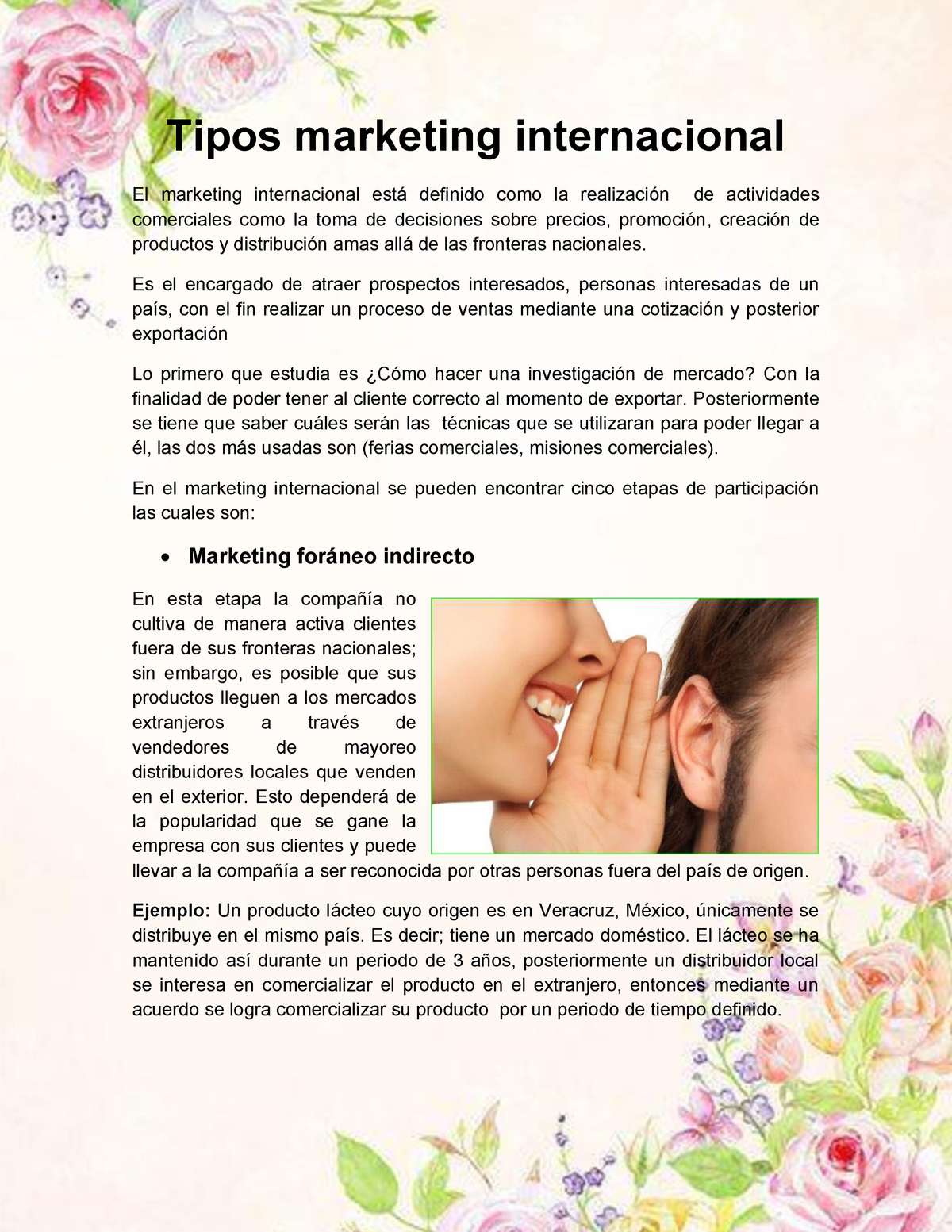 Tipos De Marketing Tipos Marketing Internacional El Marketing