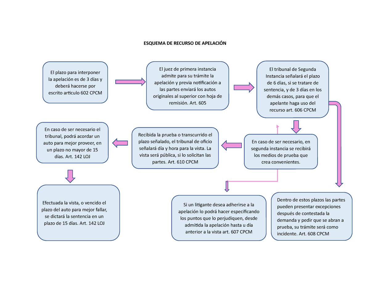 Esquema Recurso Apelacion Esquemas Y Mapas Conceptuales De Derecho