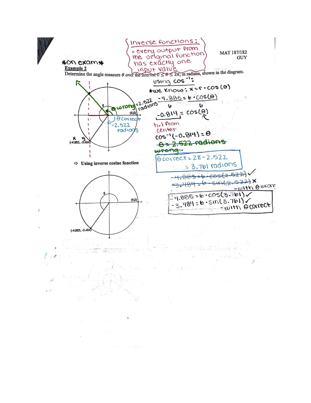 Characteristics Of Trig Functions And Their Inverse Functions Mat182