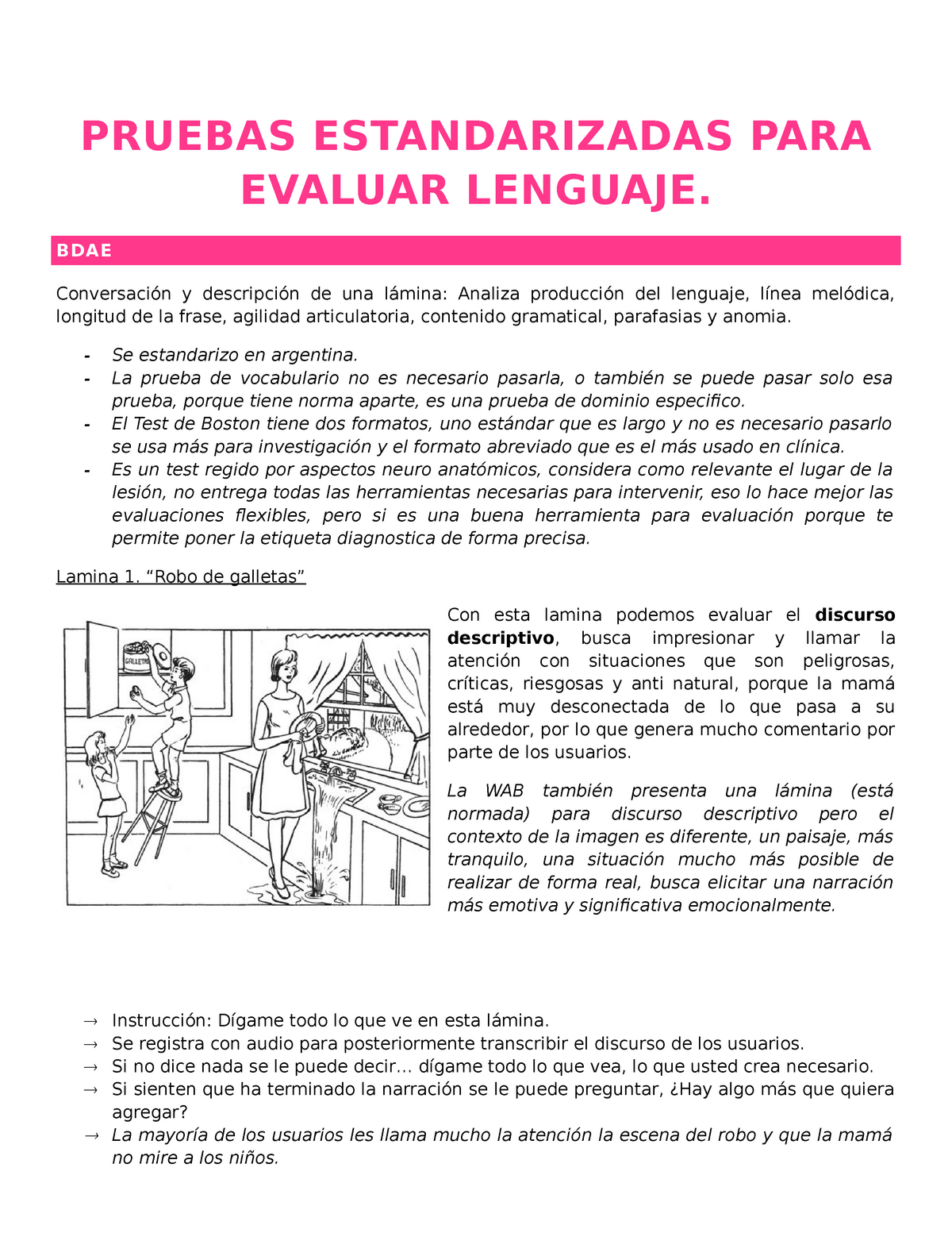 Pruebas Para Evaluar El Lenguaje Lenguaje Prueba De Lenguaje Evaluar