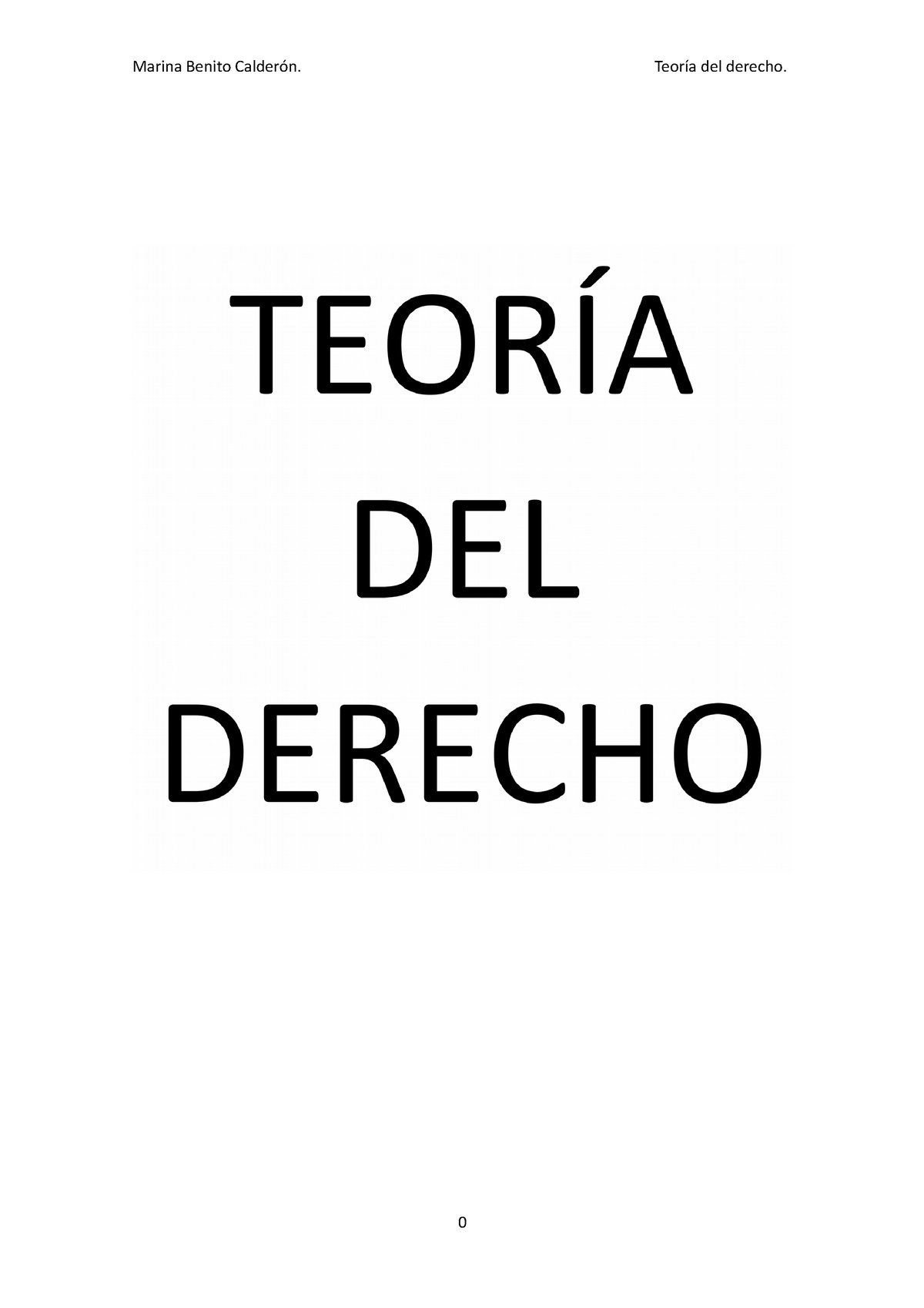 Teoría Del Derecho Tema 1 Teoría Del Derecho José Antonio Ramos